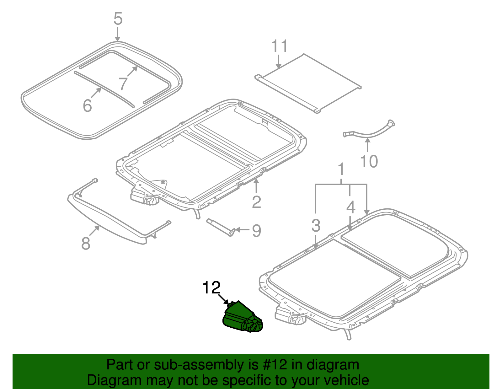 54-10-3-448-675 - Sunroof Motor | BMWPartsHub