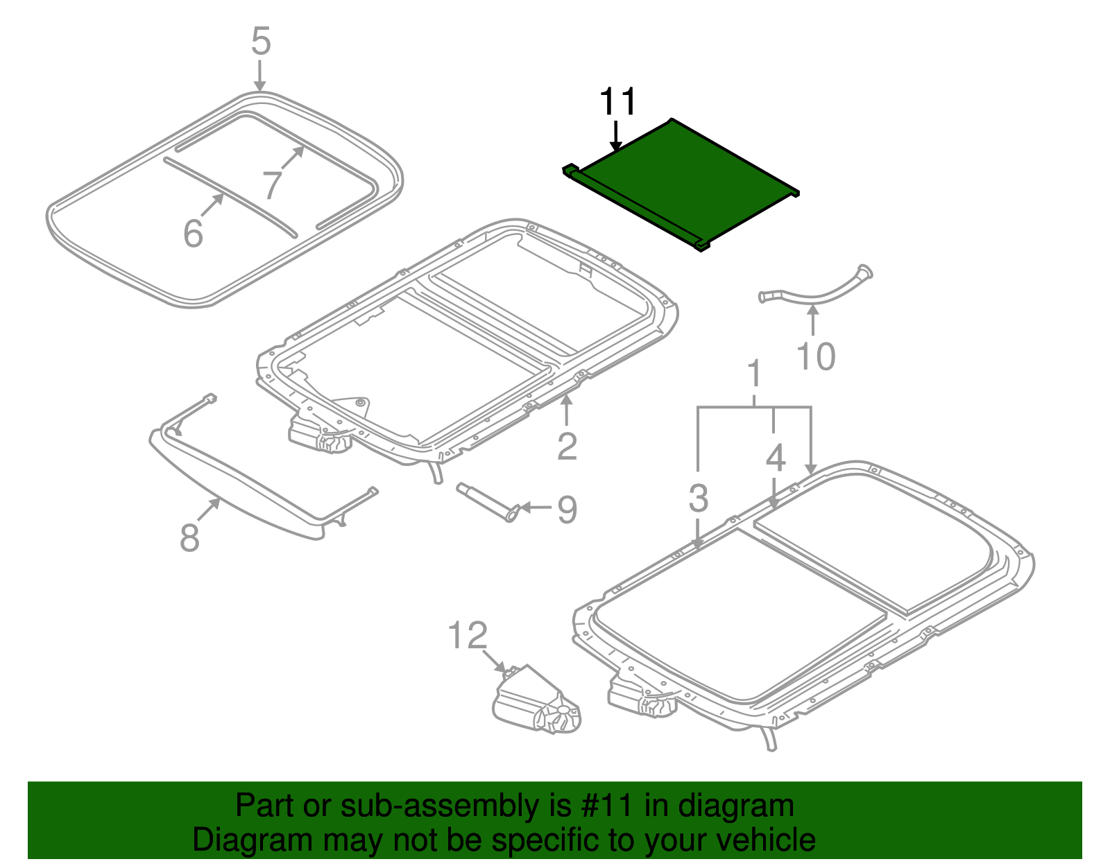54-10-2-757-016 - Sunroof Cover | BMWPartsHub