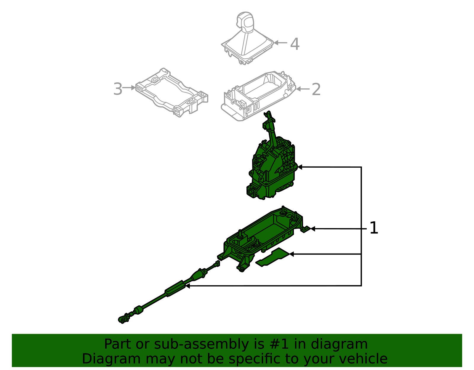 2018-2024 Volkswagen Tiguan Gear Shift Assembly 5QH-713-025-AG | OEM ...