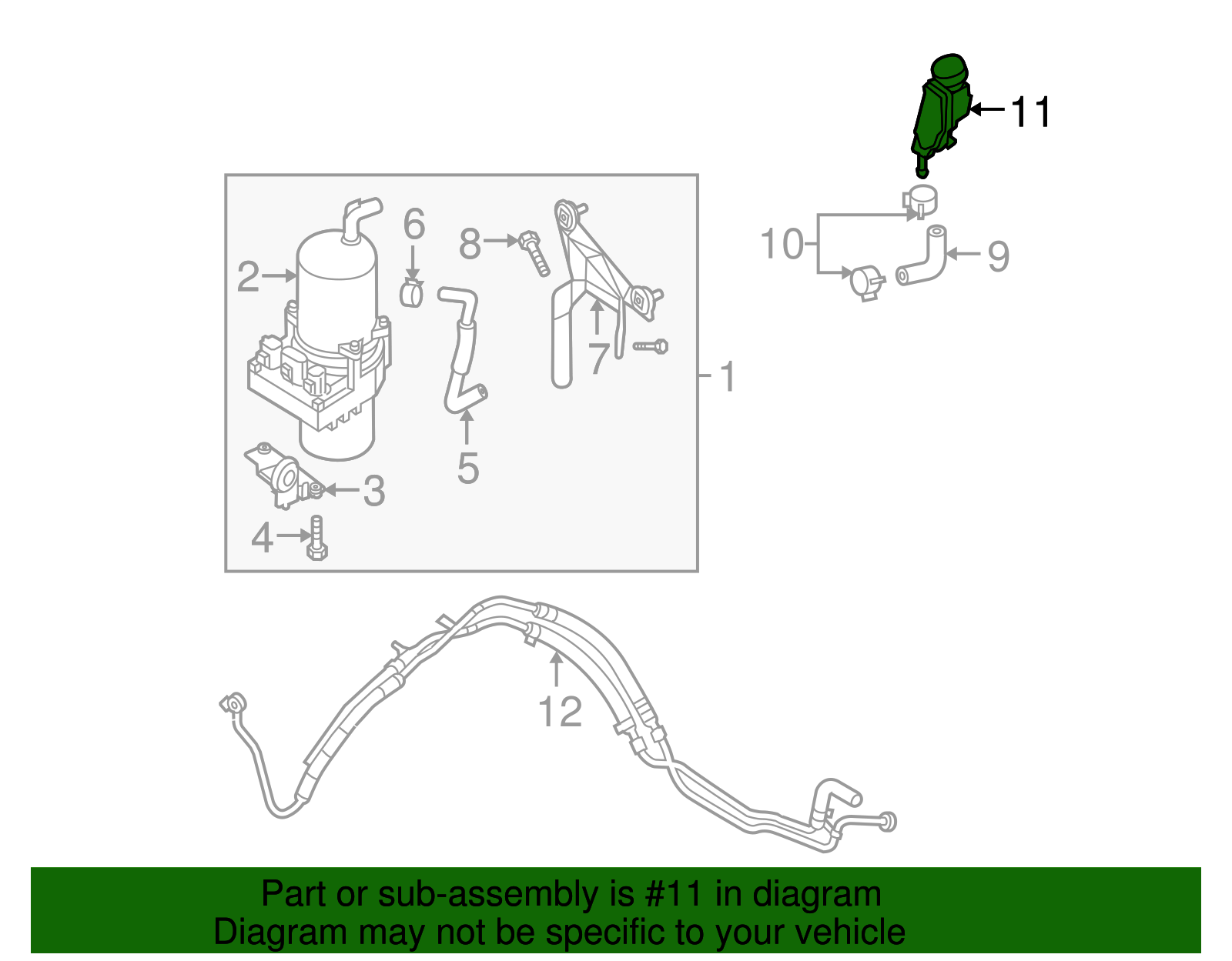 BP4L-32-690B - 2004-2010 Mazda - Power Steering Pump Reservoir | Mazda ...