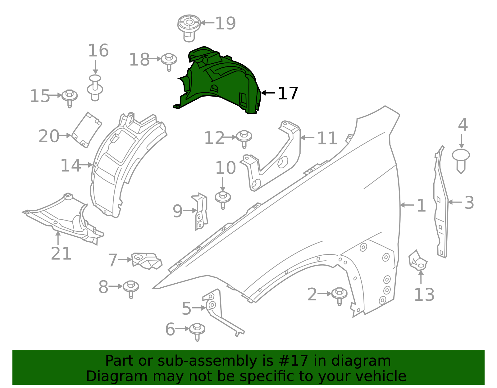 2019-2025 BMW X5 2019-2024 BMW - Rear Fender Liner 51-71-7-424-908 ...
