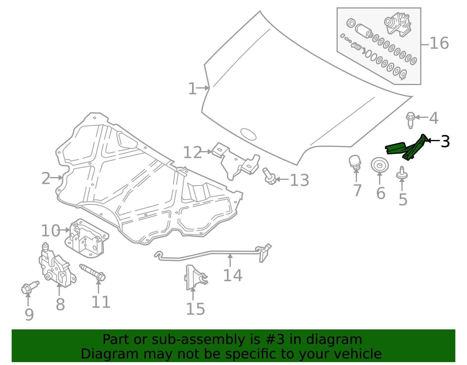 Hood Hinge - OEM Structural Support for Ford | AutoNation Parts