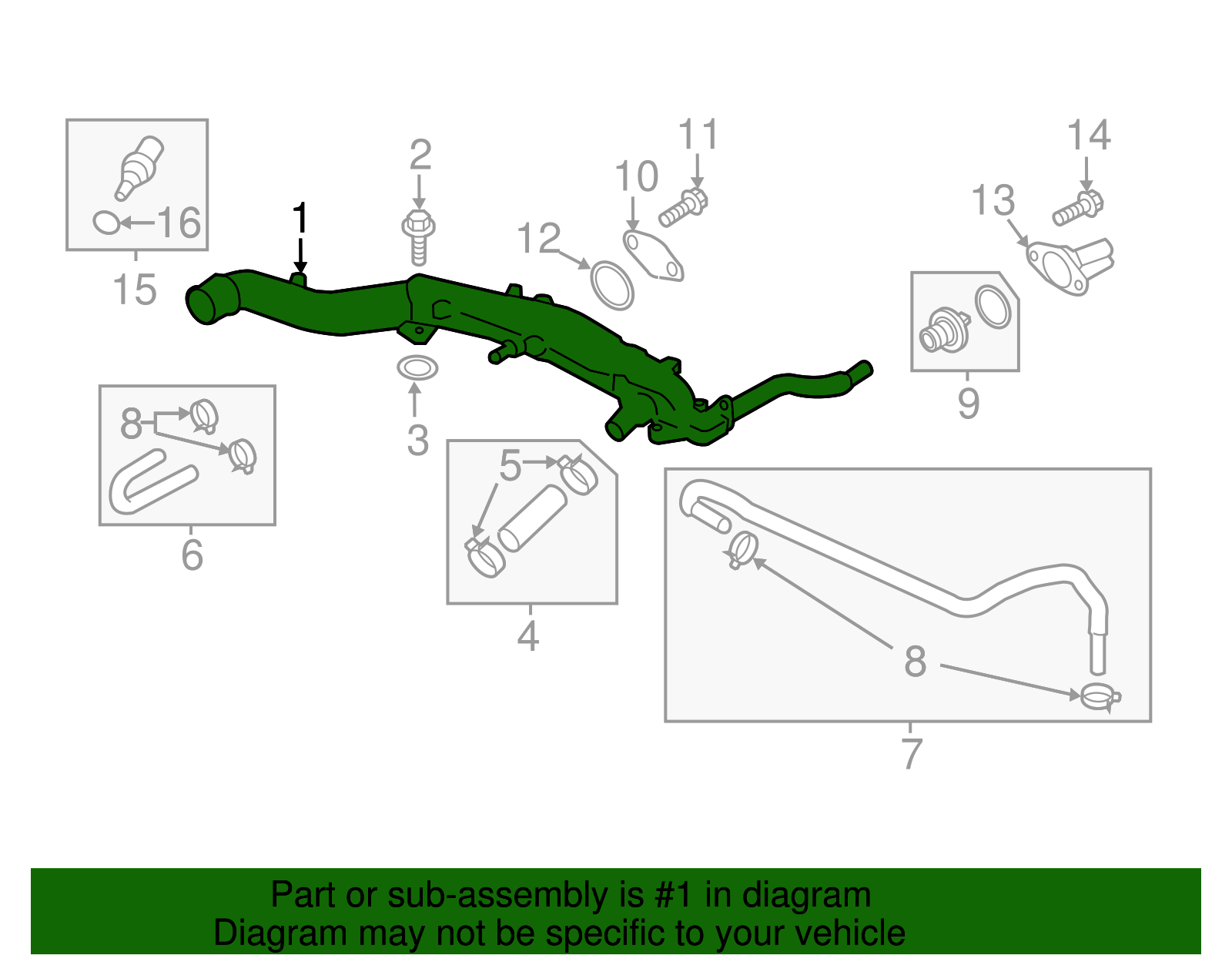 SU003-00296 - Water Pipe 2013-2020 Toyota | Longo Toyota Parts