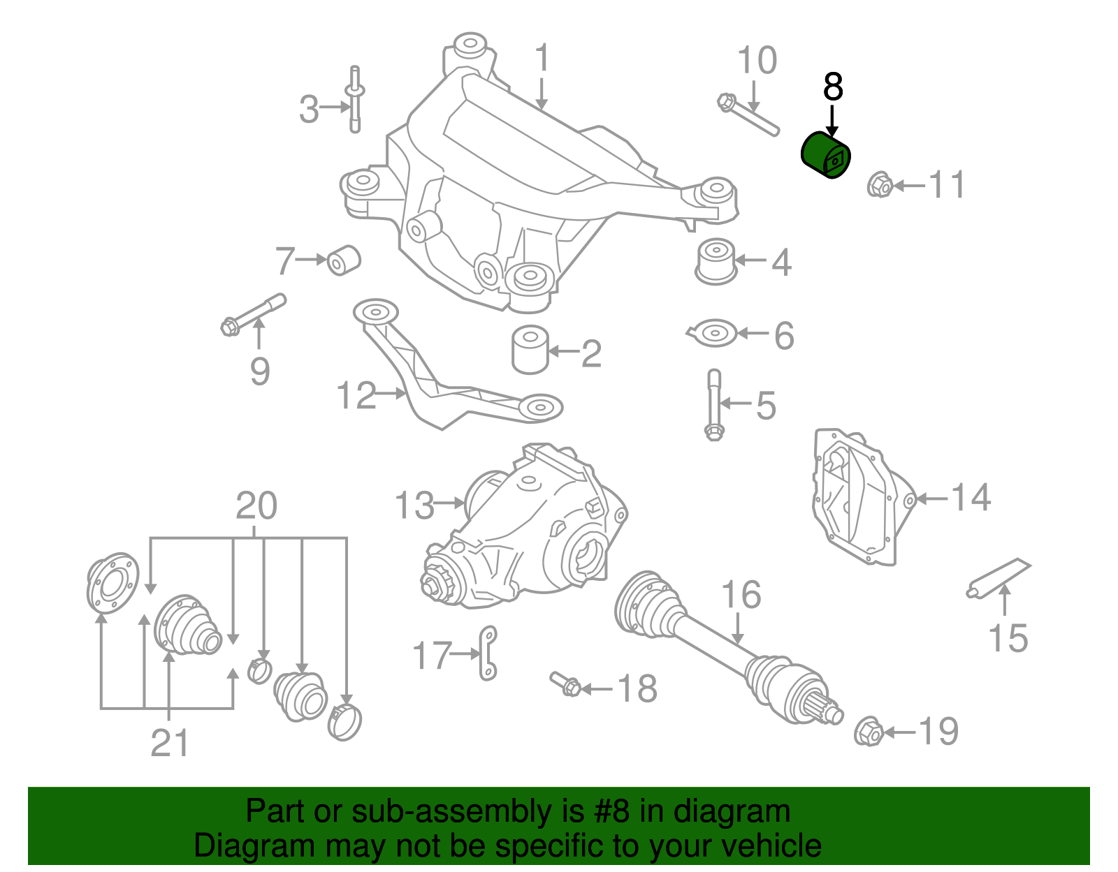 2008-2016 BMW Suspension Cross-Member Rubber Mount 33173449082 | OEM ...