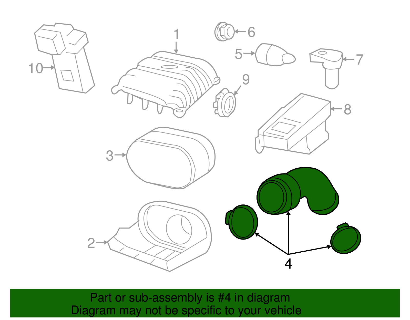 2010-2016 GM Air Cleaner Outlet Duct 22744677 | GetOEMParts.com