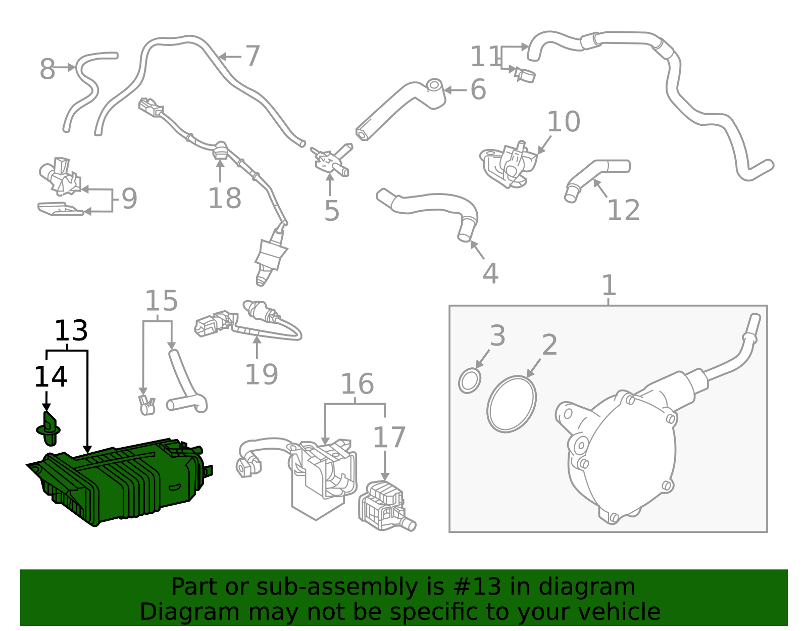Genuine Toyota Vapor Canister part# 77740-0E100 for 2020-2025 Toyota ...