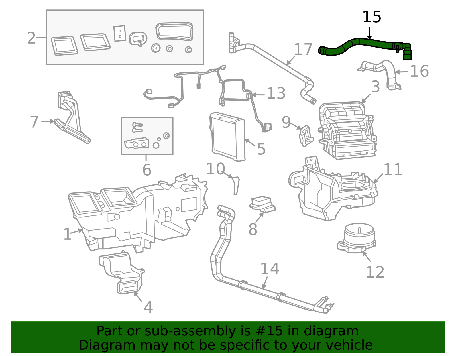 2010-2012 Mopar Heater Hose 55056966AA | Mopar Parts Canada