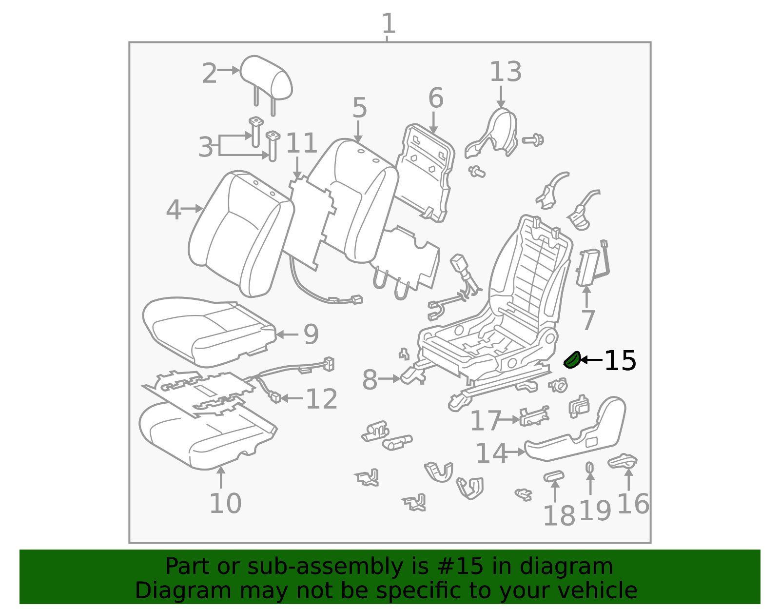 Genuine Official Toyota Recline Handle part# 72525-AA040-E0 for 2004 ...