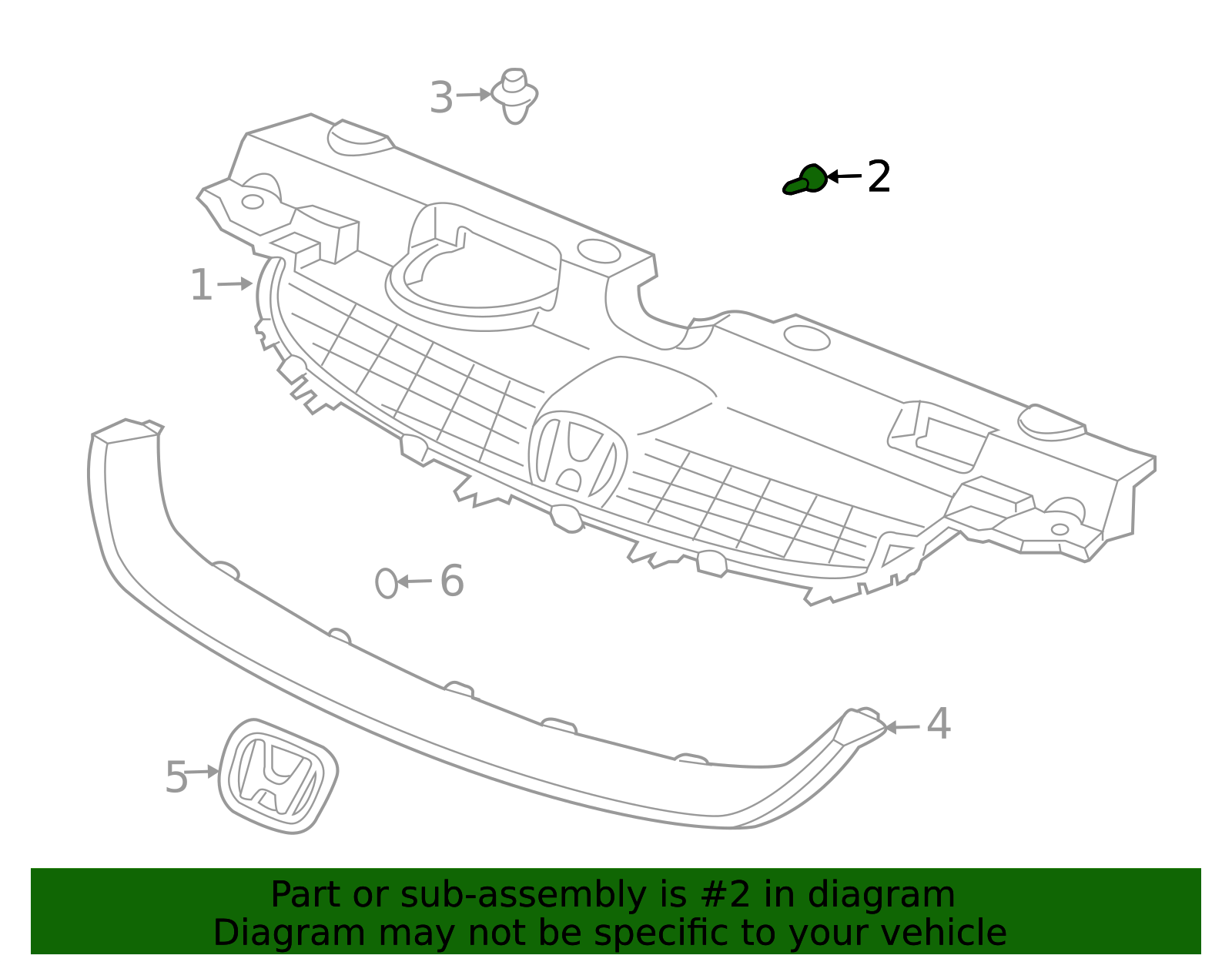93903-223J0 - Grille Screw Honda Parts Online