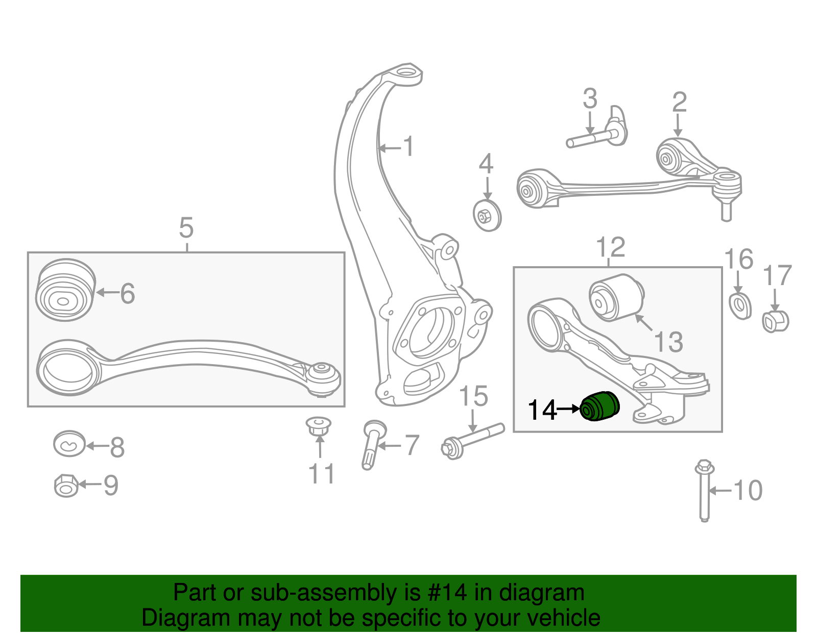 2004-2019 Jaguar Rear Lower Control Arm Insulator C2D4013 | JaguarParts.com