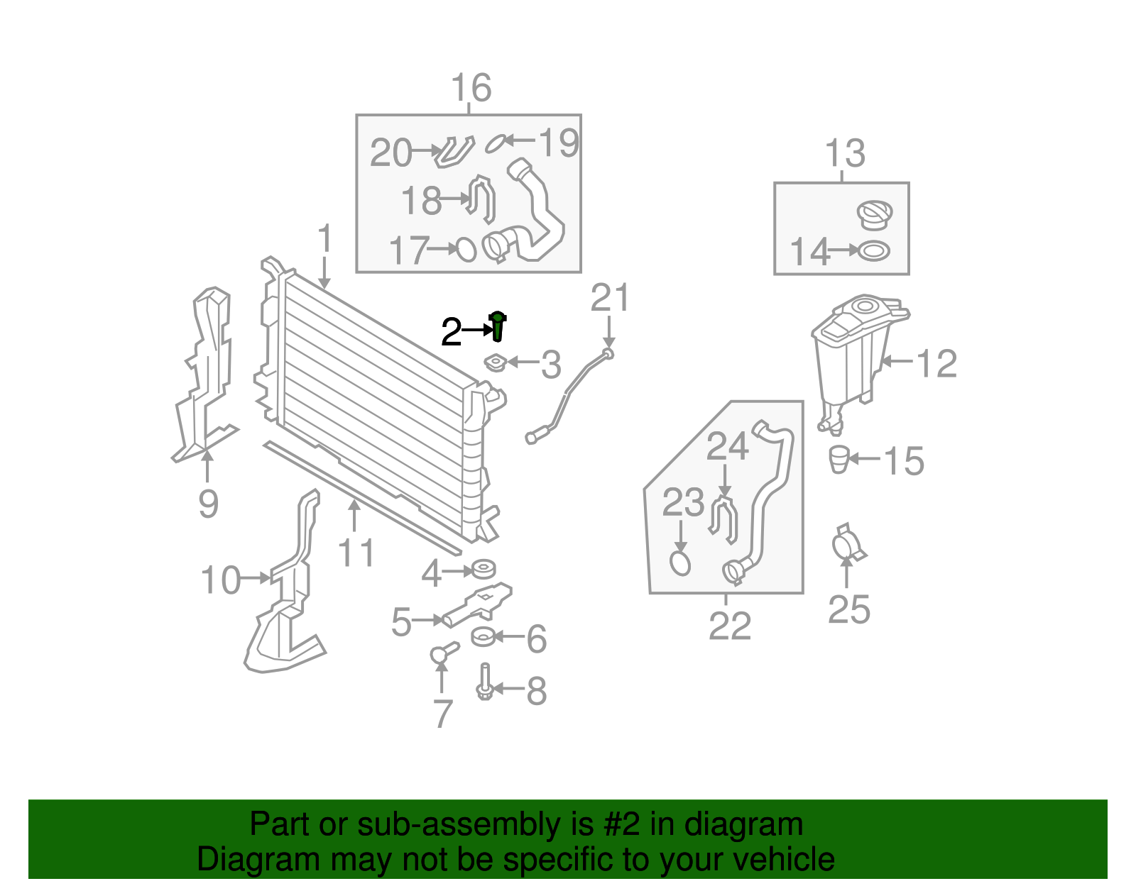 2008-2018 Audi Radiator Upper Bolt WHT-001-506-A | Audi Parts