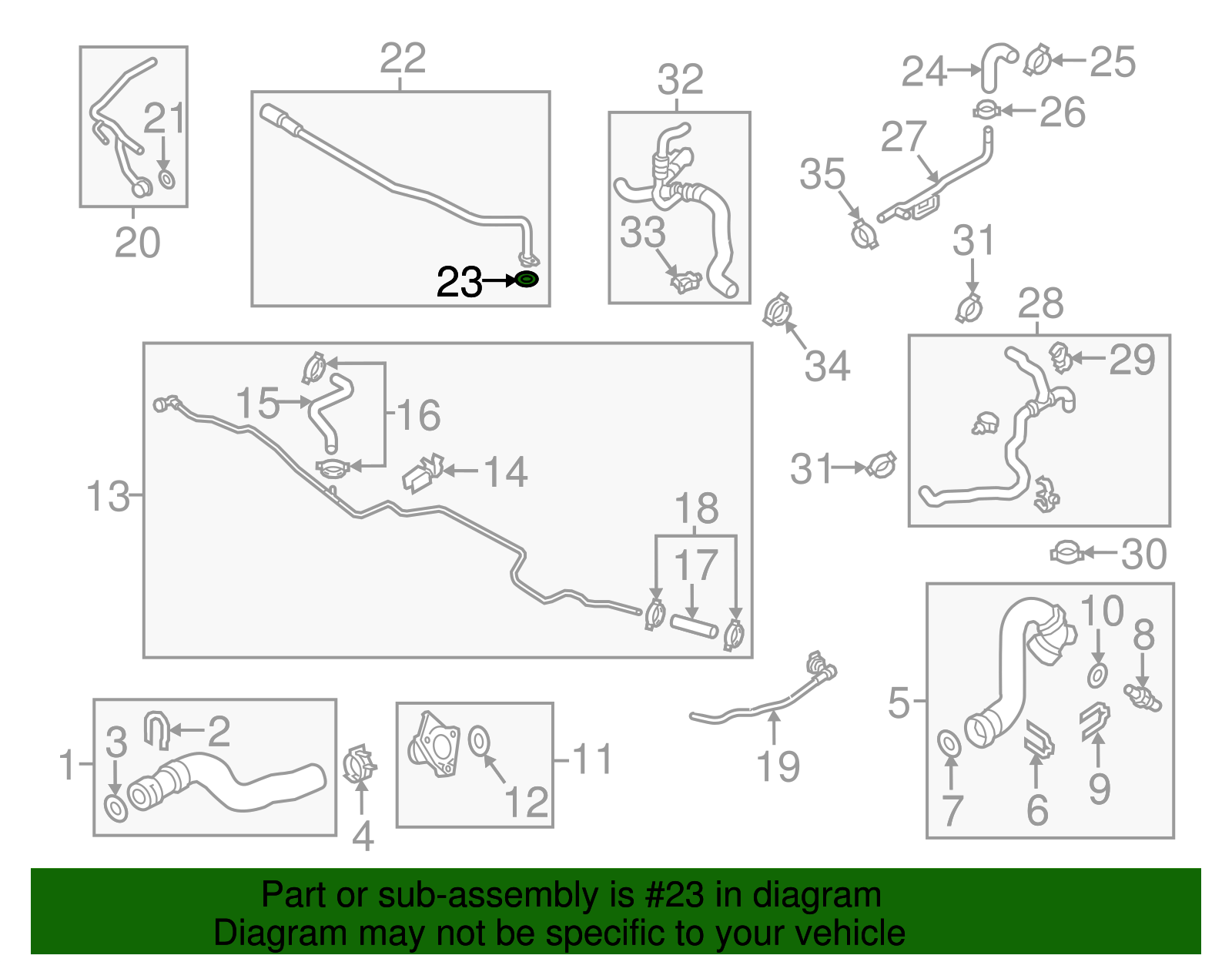 2007-2023 Audi Engine Coolant Pipe O-Ring WHT-001-011 | Audi OEM Parts ...