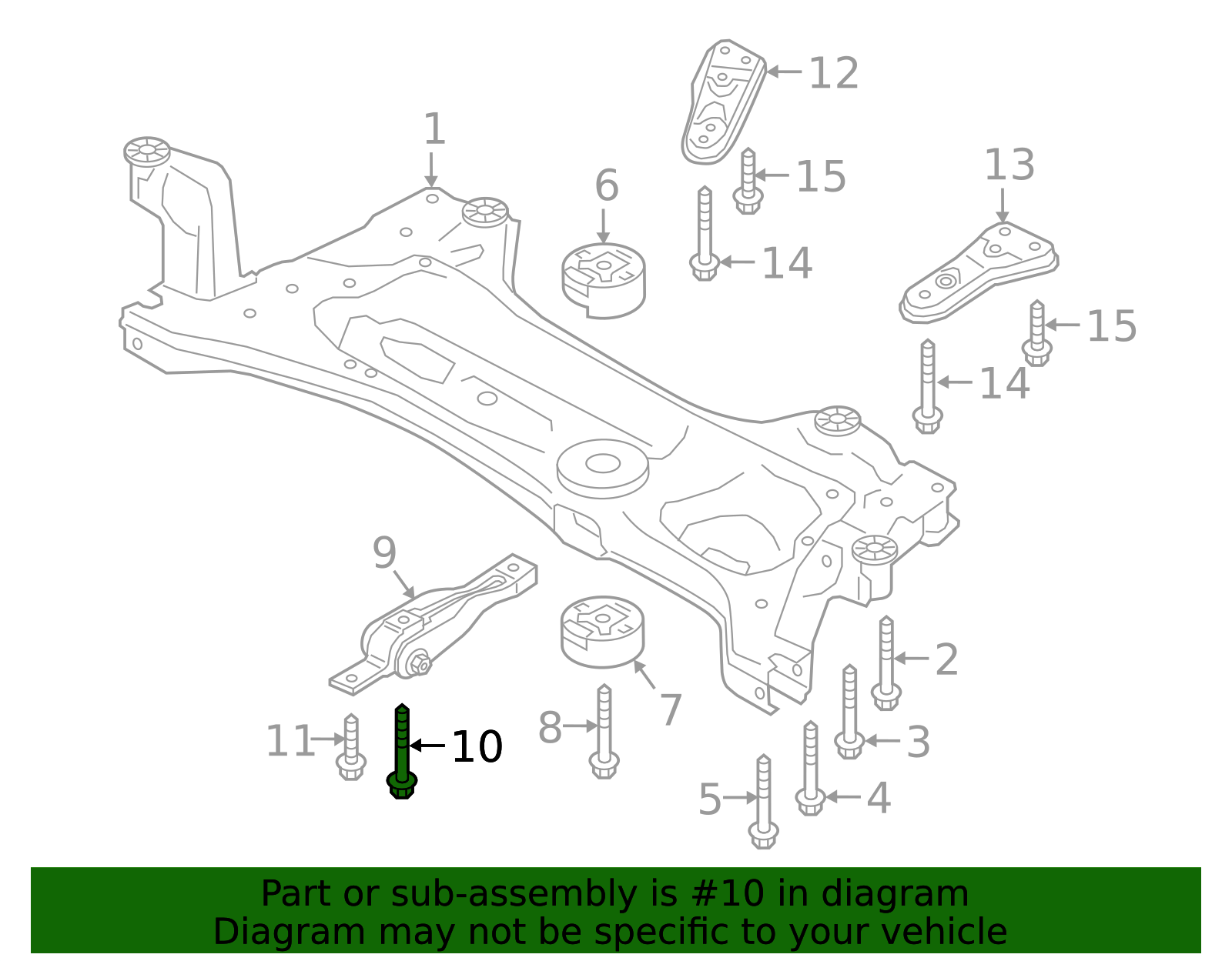 2018-2025 Volkswagen Rear Support Mount Bolt N-107-847-01 | OEM Parts ...