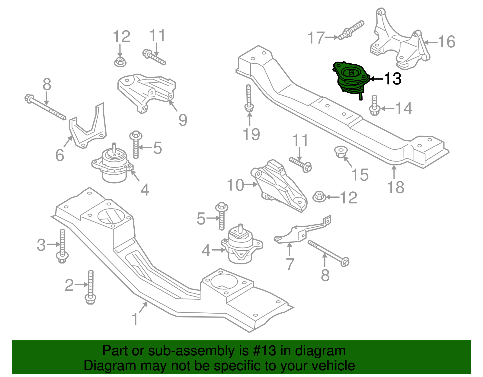 2015-2025 Ford Trans Mount LK4Z-6068-A | Awesome Parts Ford