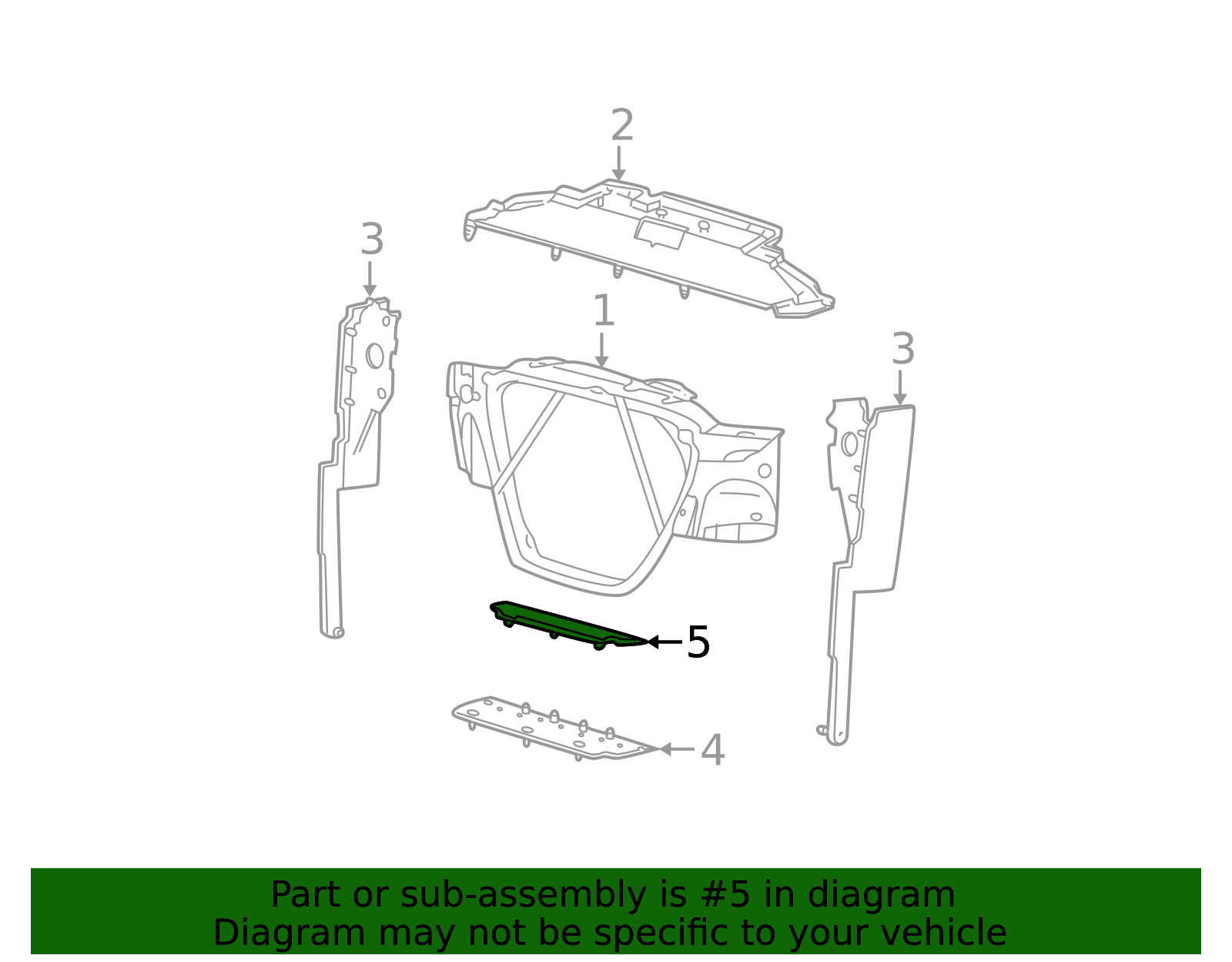 1999-2007 Ford | Lower Deflector | F81Z-19E673-AA | Walls' Ford Parts