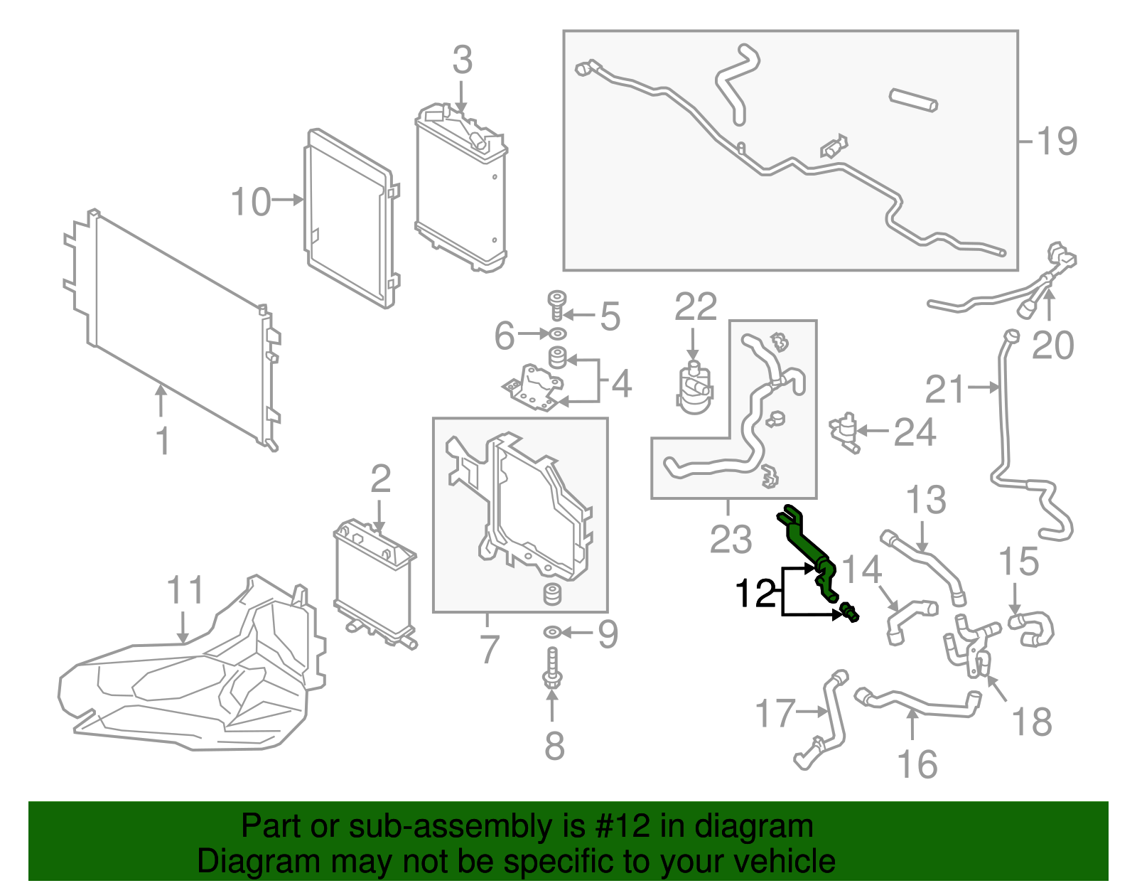 4H0-121-060-G - Engine Coolant Hose 2013-2018 Audi | Audi OEM Parts Guy