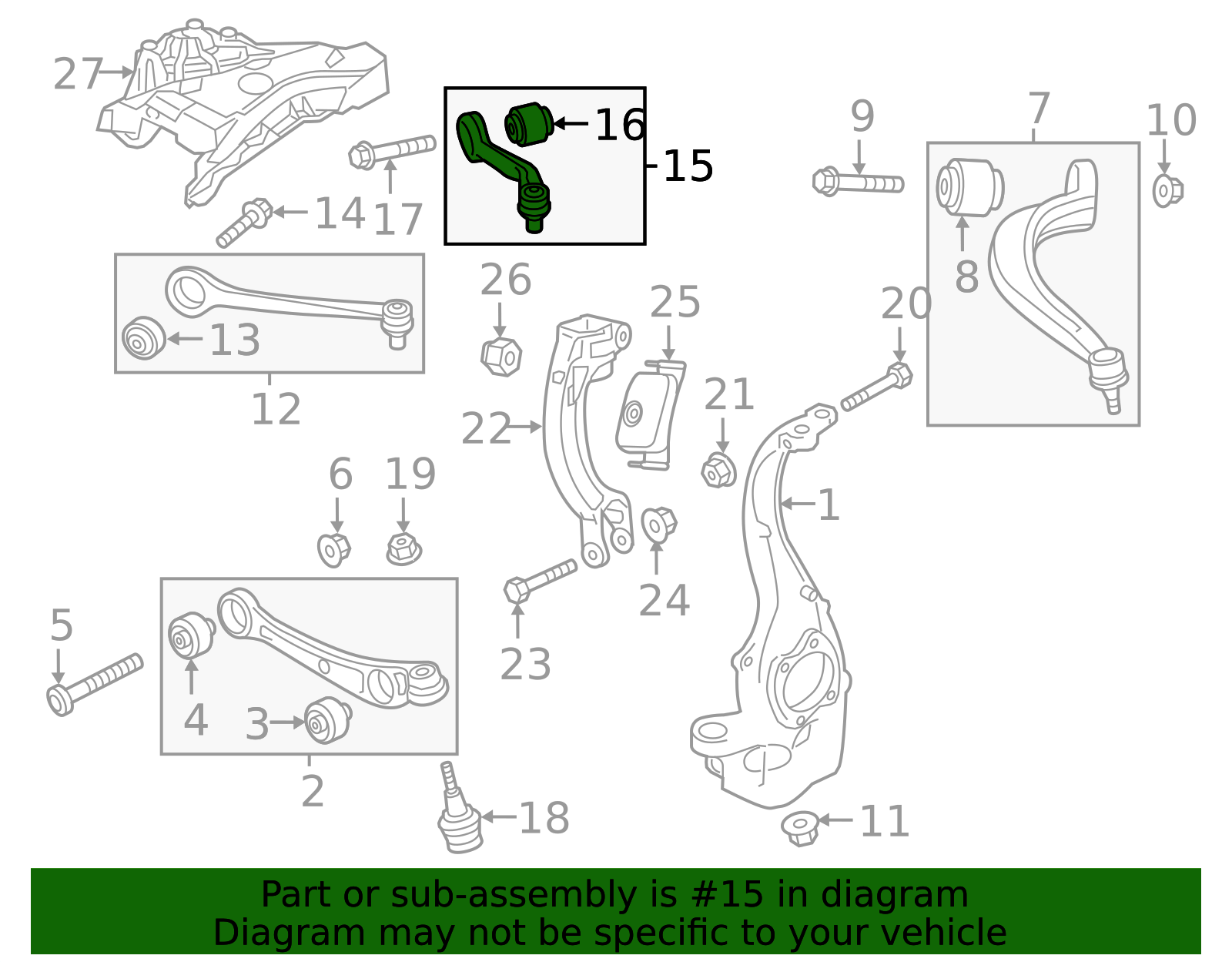 Rear Upper Control Arm 4H0-407-509-F | Audi OEM Parts Online