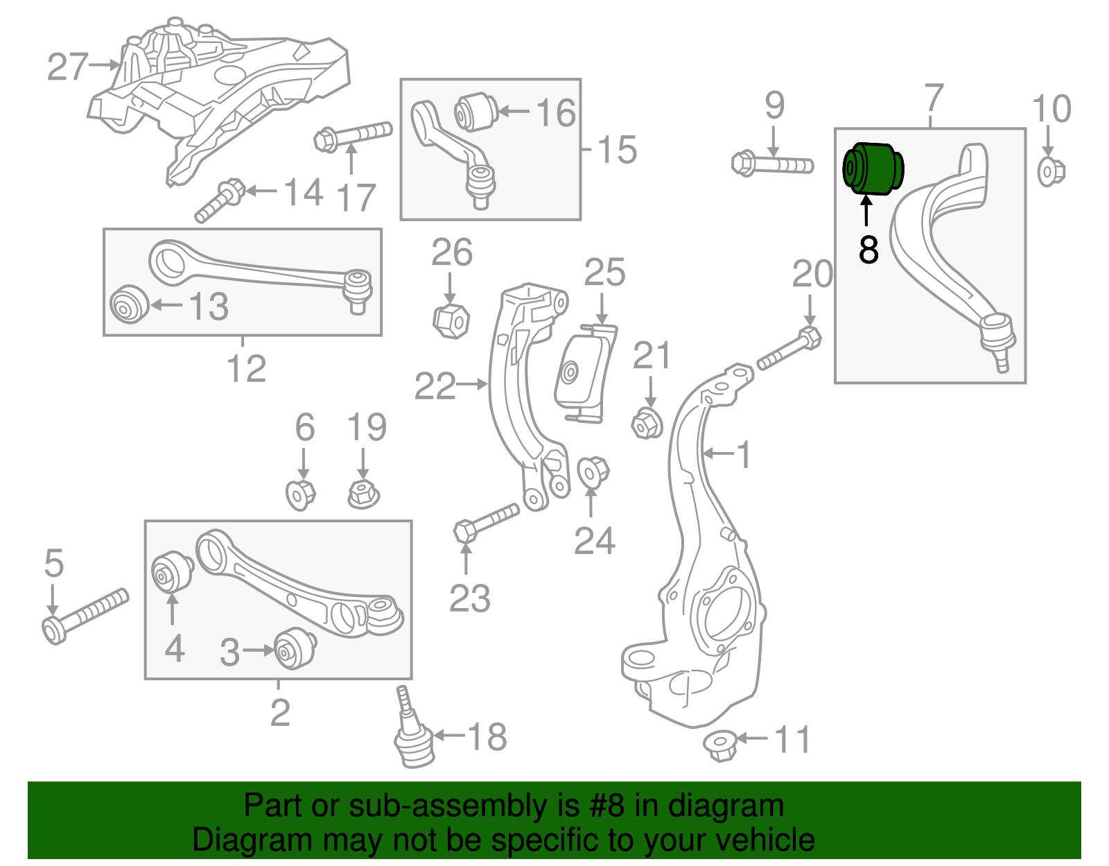 4H0-407-183-C - Rear Lower Control Arm Bushing 2011-2017 Audi | Audi ...