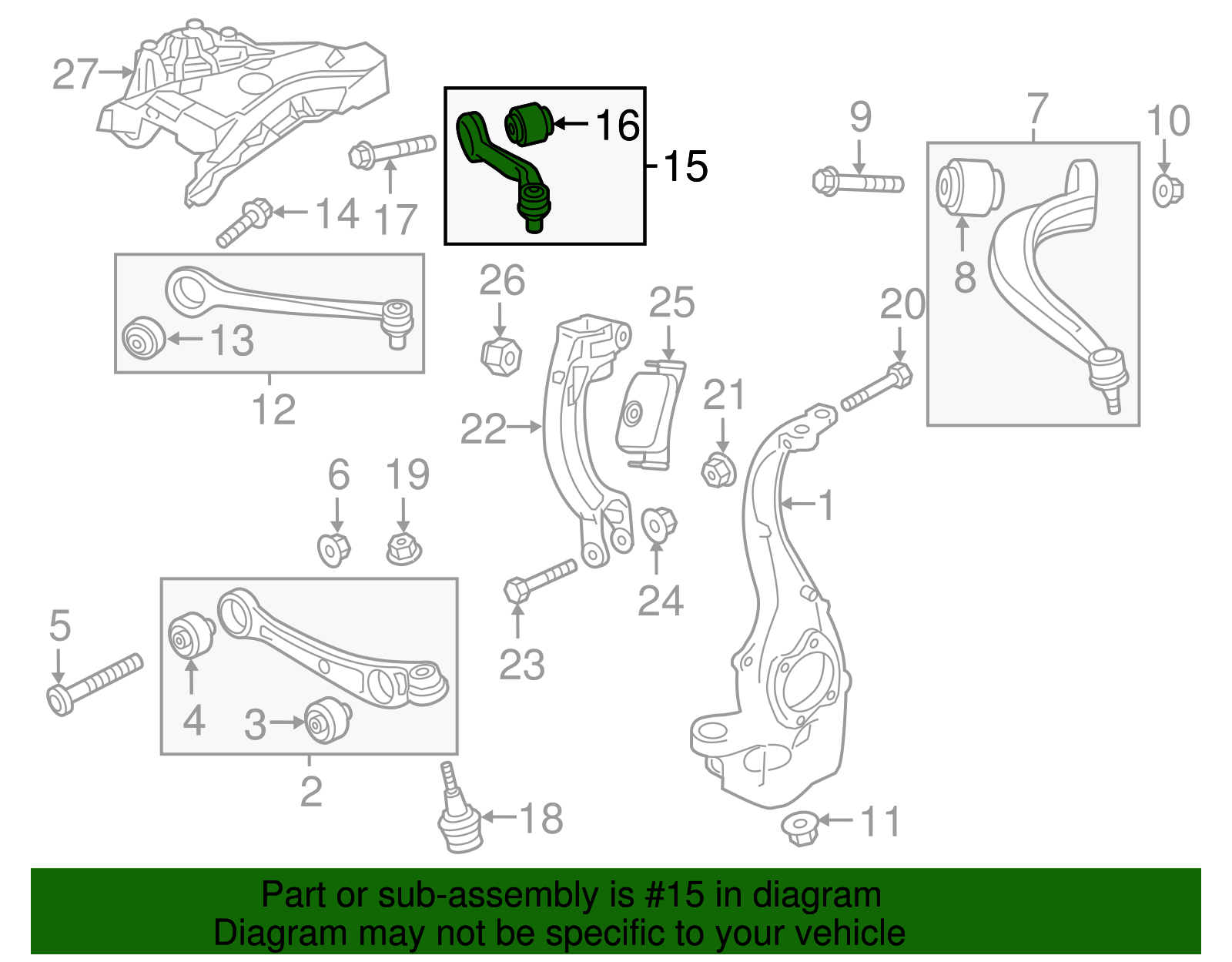 4H0-407-510-F - Rear Upper Control Arm 2011-2018 Audi | Audi OEM Parts Guy