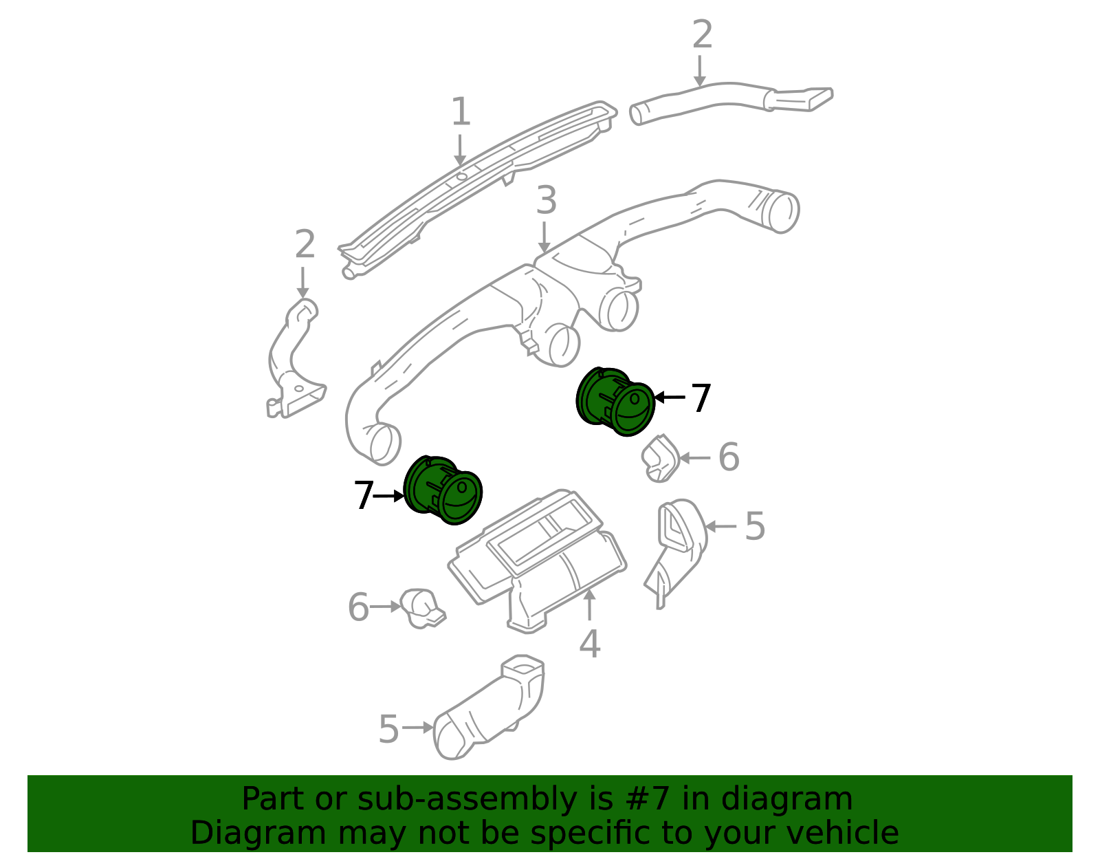 Genuine OEM Ford Part - Dashboard Air Vent 6R3Z-19893-BA | Genuine OEM ...