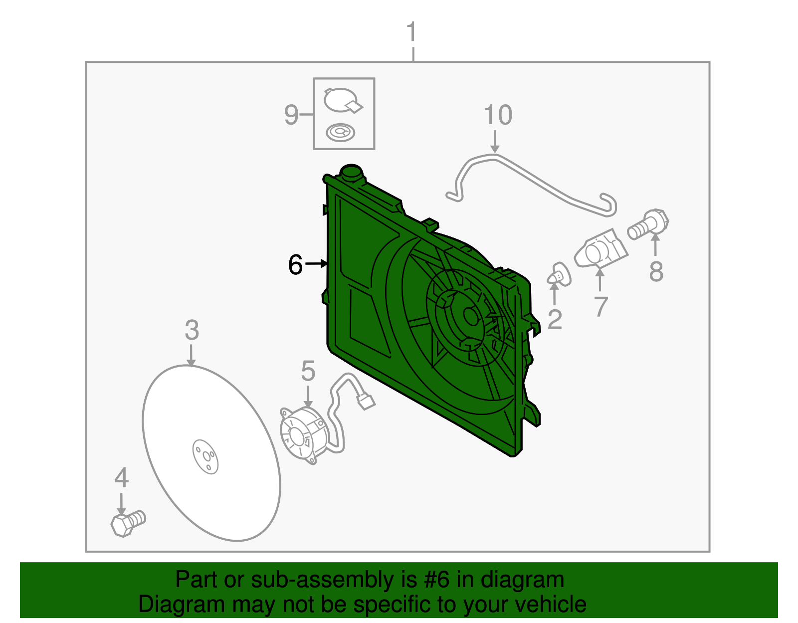 25350-1M000 - Fan Shroud - 2010-2013 Kia | World Kia Parts