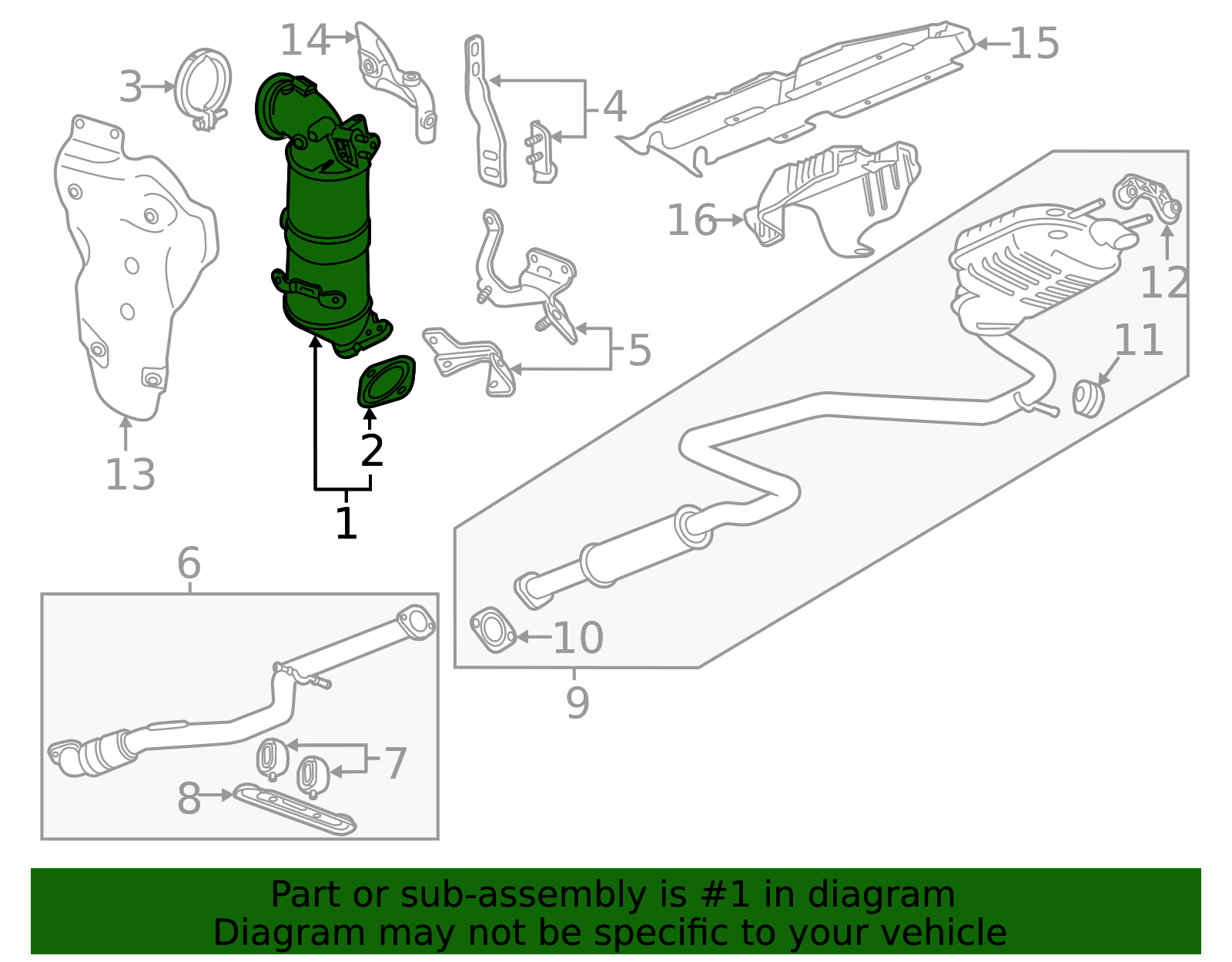 2021-2024 GM Warm Up Three-Way Catalytic Converter 25203924 ...