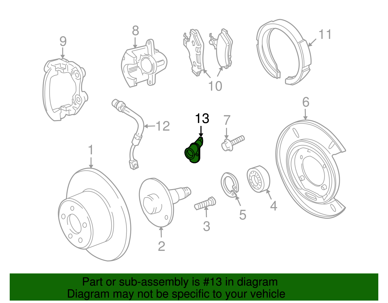 2008-2013 GM Rear Wheel Speed Sensor 92211237 | Capital Chevy Parts