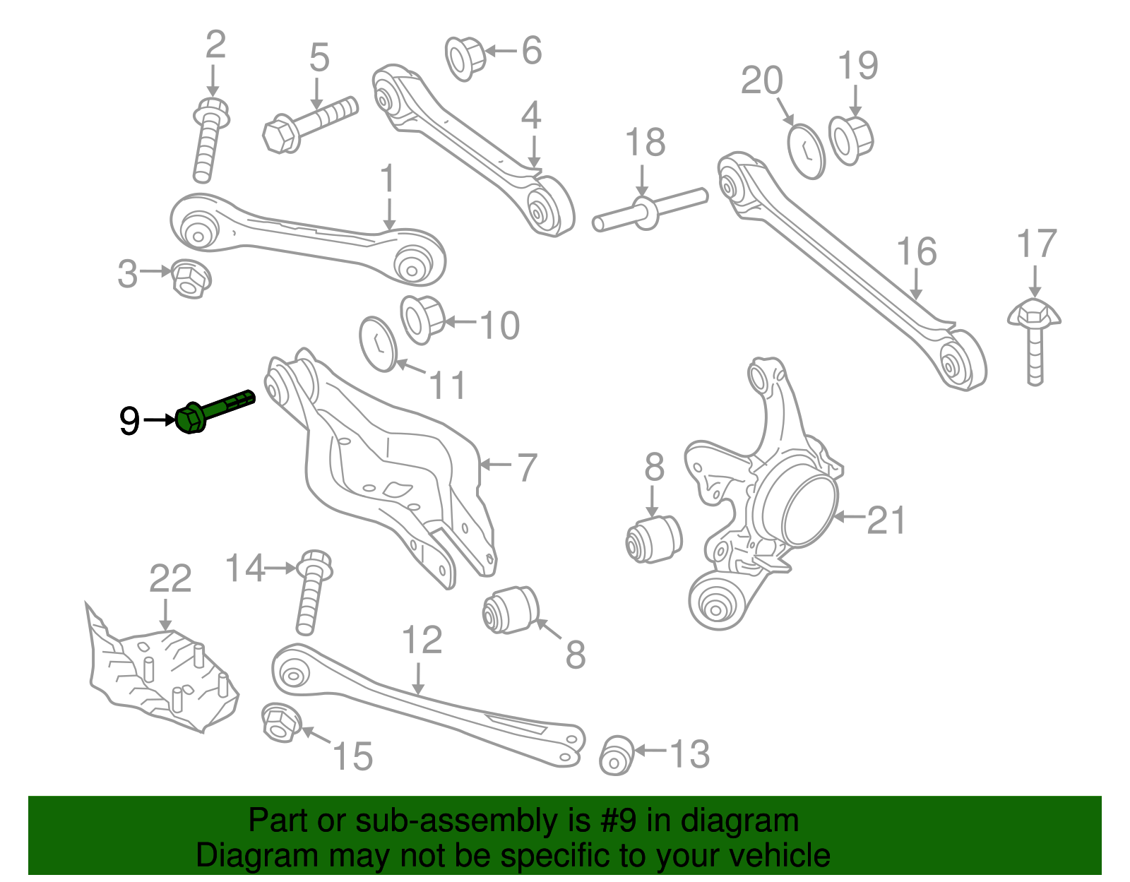 2012-2025 BMW Lower Control Arm Bolt 07-14-6-888-626 | BMW Parts Online Hub