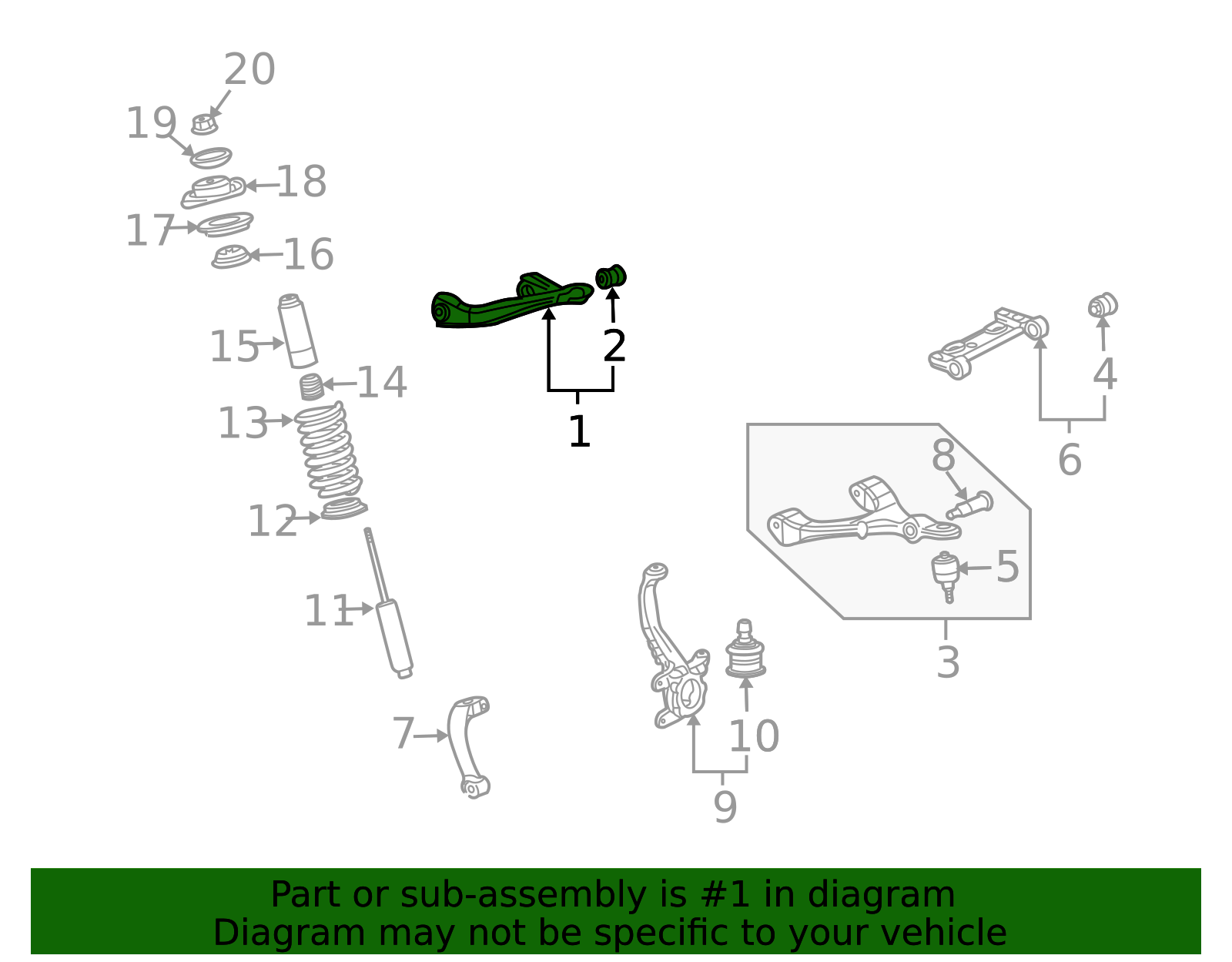 Genuine Control Arm for 2005-2009 Saab 9-7x | Part# 19330400 | Over 30% ...