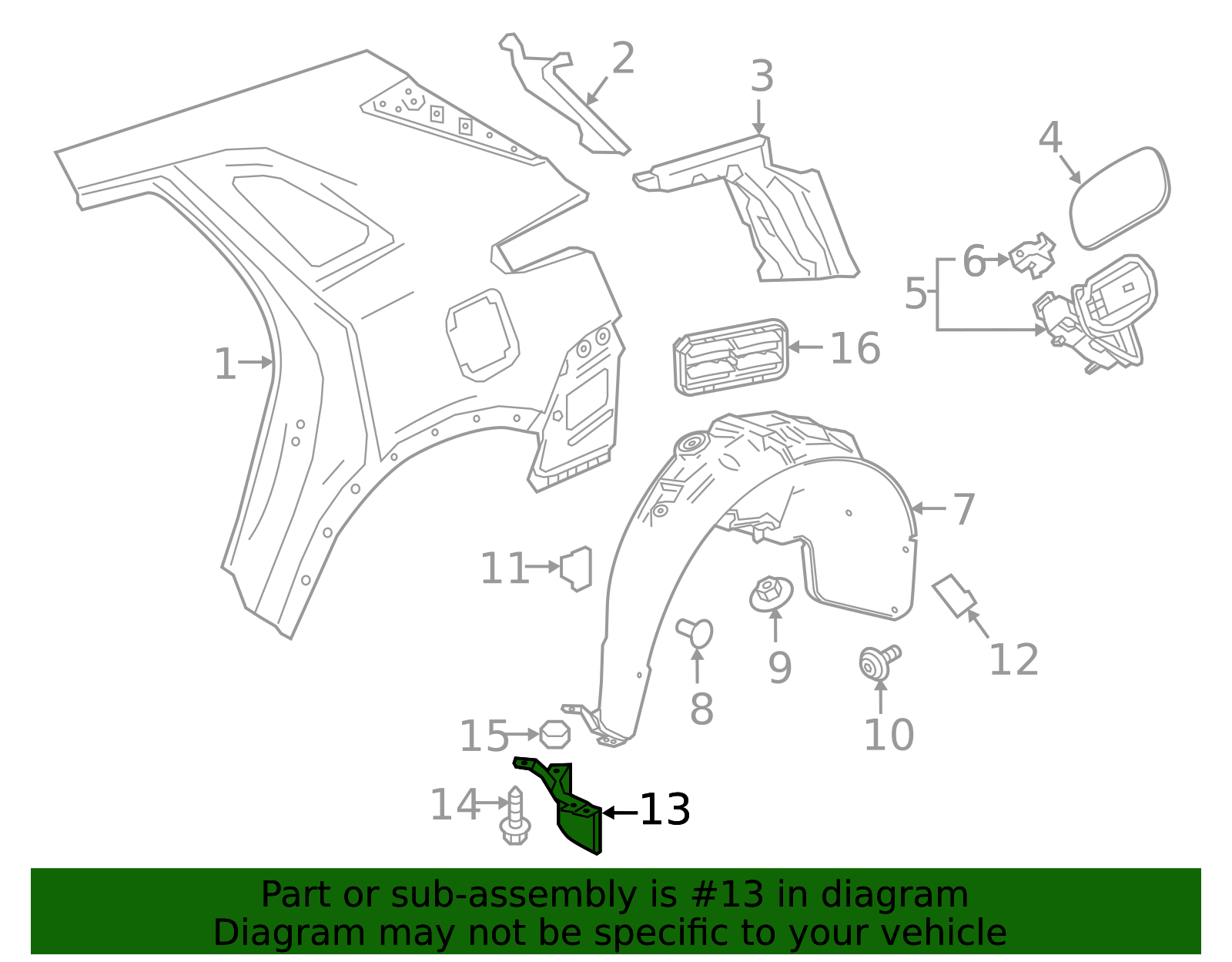 84098321 - 2017-2024 Cadillac XT5 - Rear Driver Side Tire Front Air ...