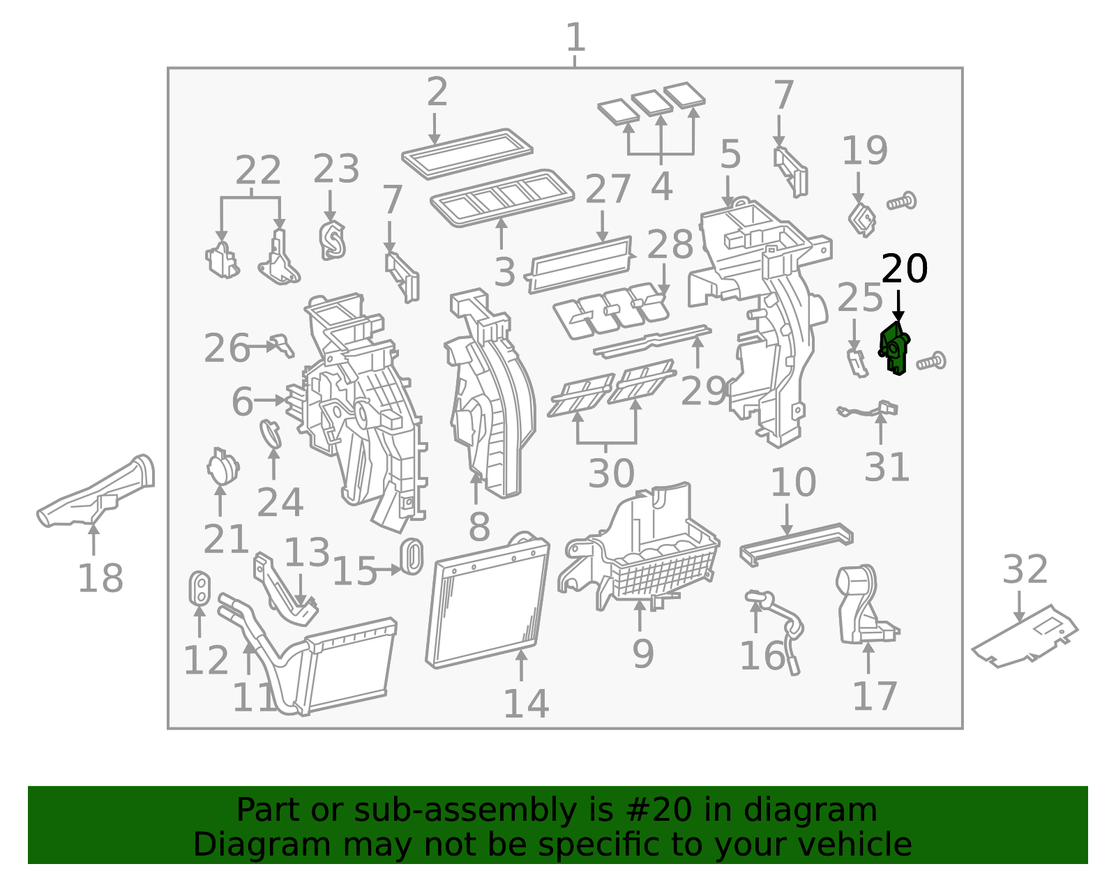 2020-2025 Kia Telluride Temp Door Actuator 97159-S9000 | QuirkParts