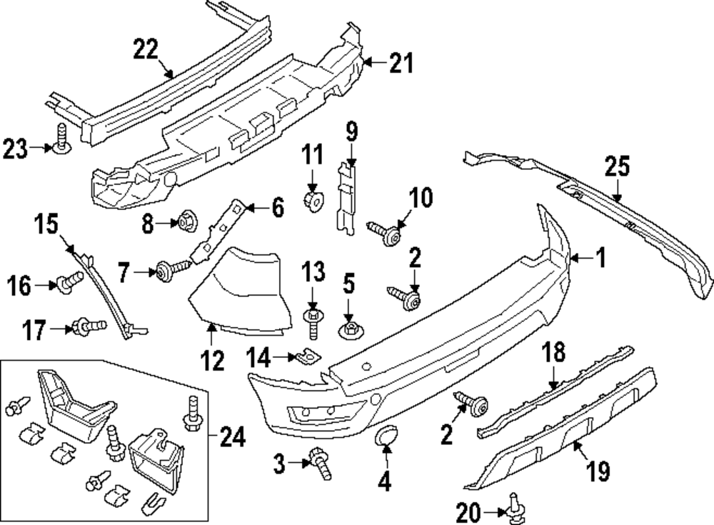 2018-2022 Ford EcoSport | End Cap Molding | GN1Z-17F774-L | Walls' Ford ...