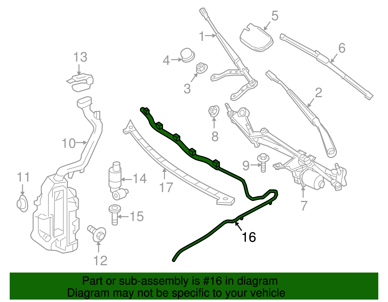176-860-00-92 - Washer Hose 2014-2020 Mercedes-Benz | Mercedes-Benz ...