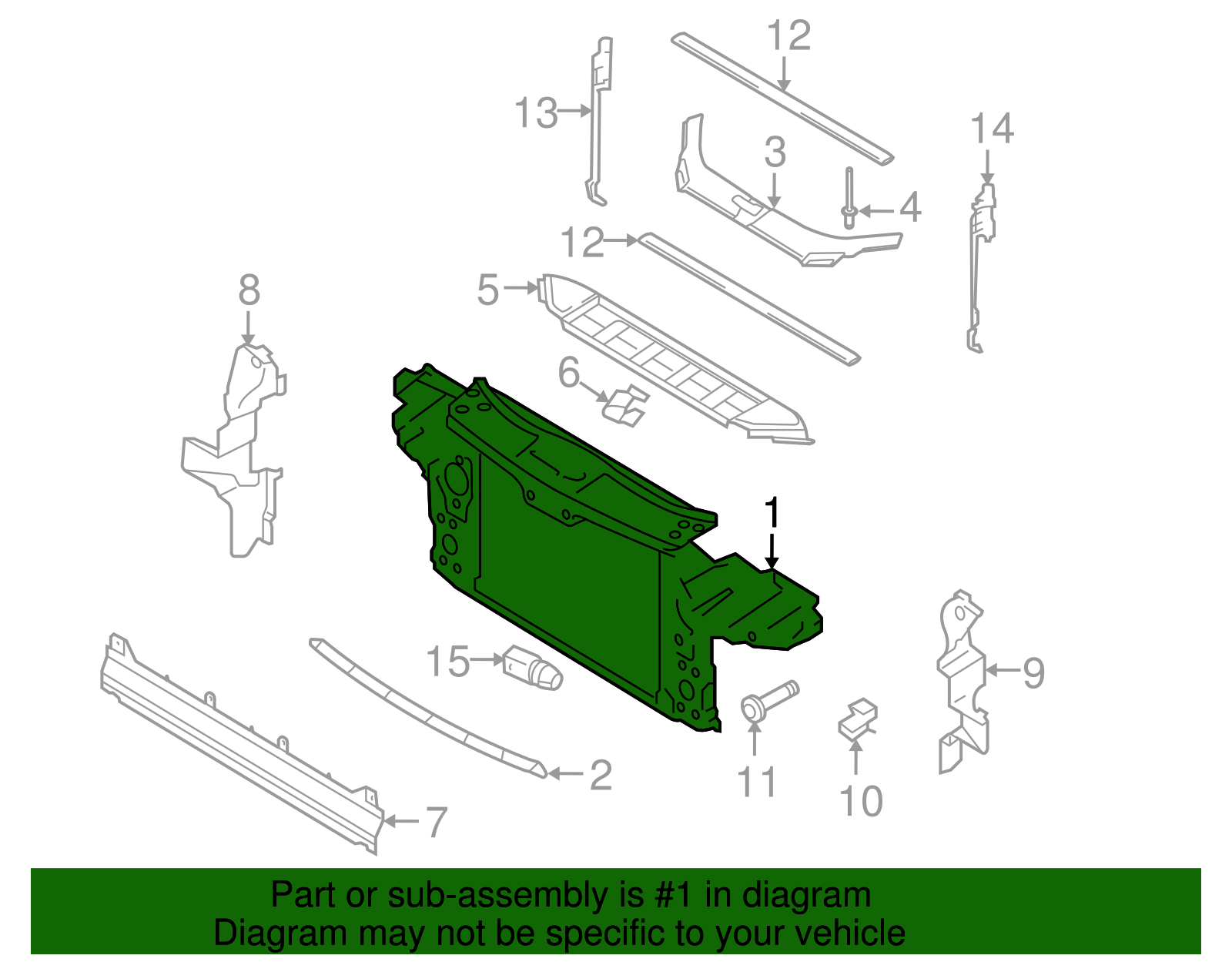 2007-2015 Audi Q7 Radiator Support 4L0-805-594-A | Audi OEM Parts Online