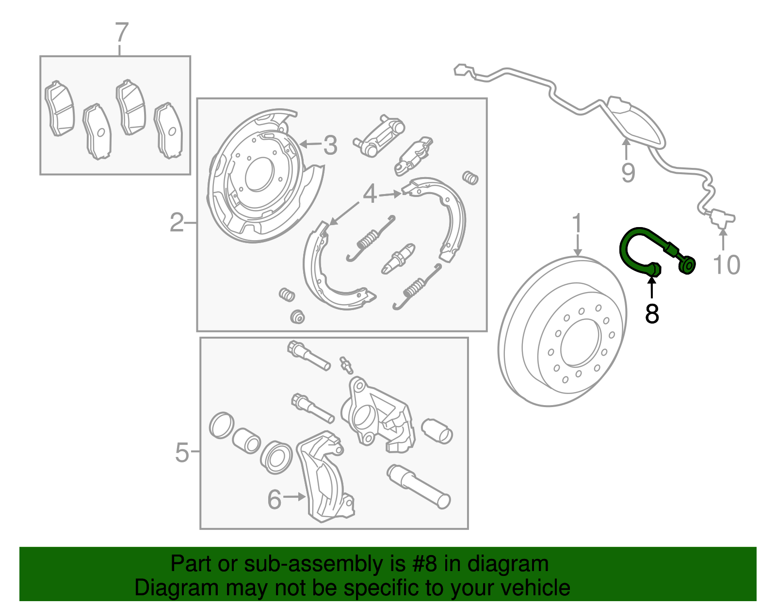 Genuine Toyota Brake Hose part# 90947-A2089 for 2007-2021 Toyota Tundra ...