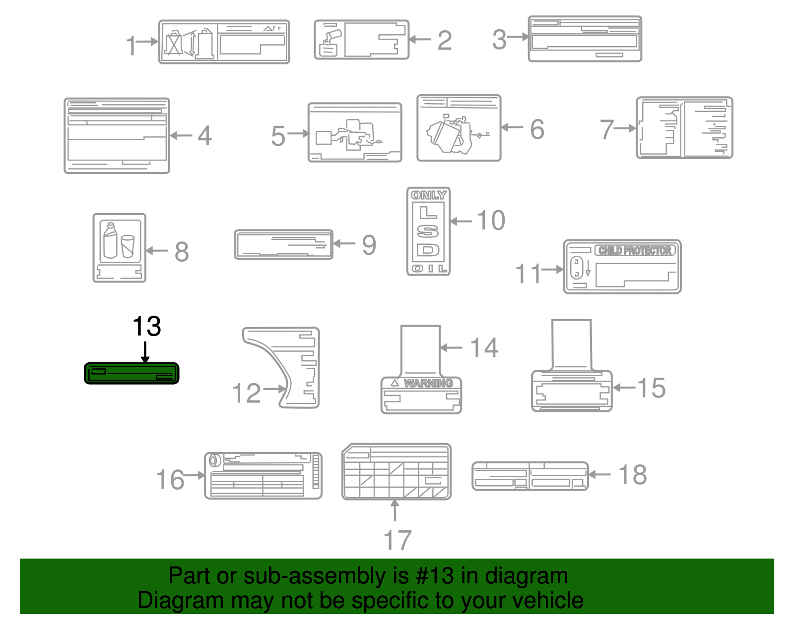 1986-2015 Toyota Caution Label 74515-14010 | Toyota Parts Center