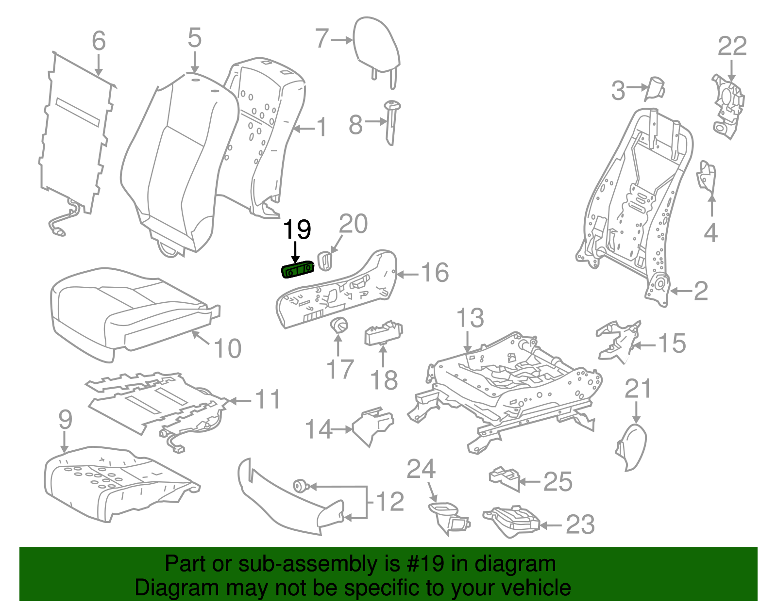 2014-2019 Toyota Slide Knob 84921-08040-A1 | Toyota Parts Center