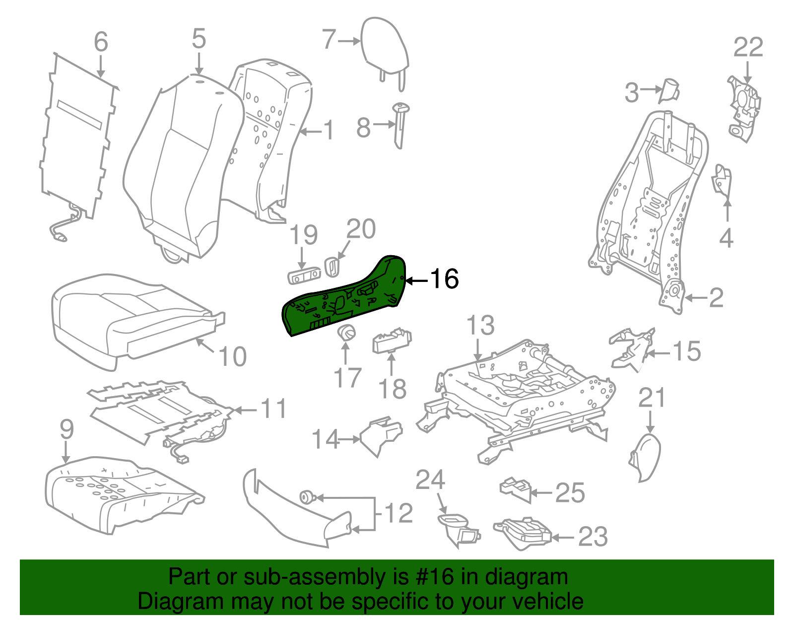 71811-0E140-B0 - High-Quality Seat Switch Panel for 2014-2019 Toyota ...