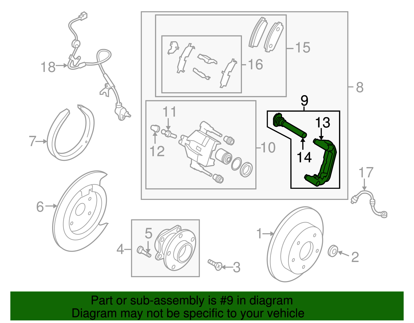 L232-26-28X - 2007-2015 Mazda CX-9 - Caliper Mount | Mazda Part Direct