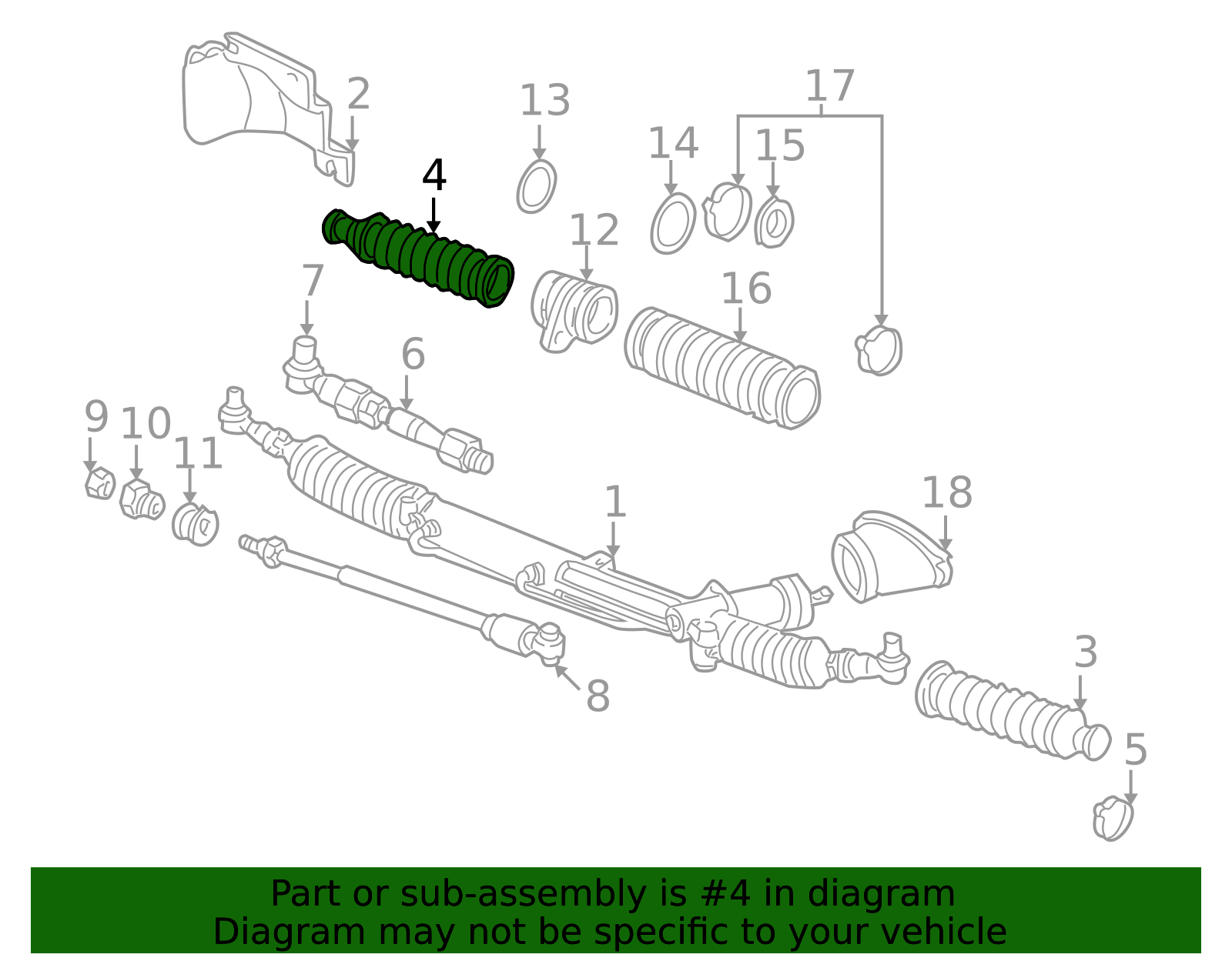 8D0-419-831-K - High-Quality Rack and Pinion Bellows for 1997-2005 Audi ...