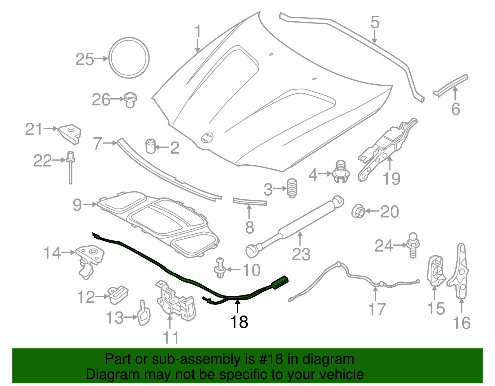 51237210735 - 2011-2018 BMW Release Cable (51-23-7-210-735) | BMW of ...
