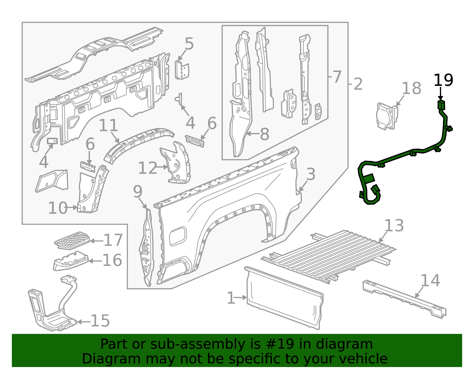 2020-2023 GM Rear Chassis Wiring Harness 84619543 | Courtesy Parts