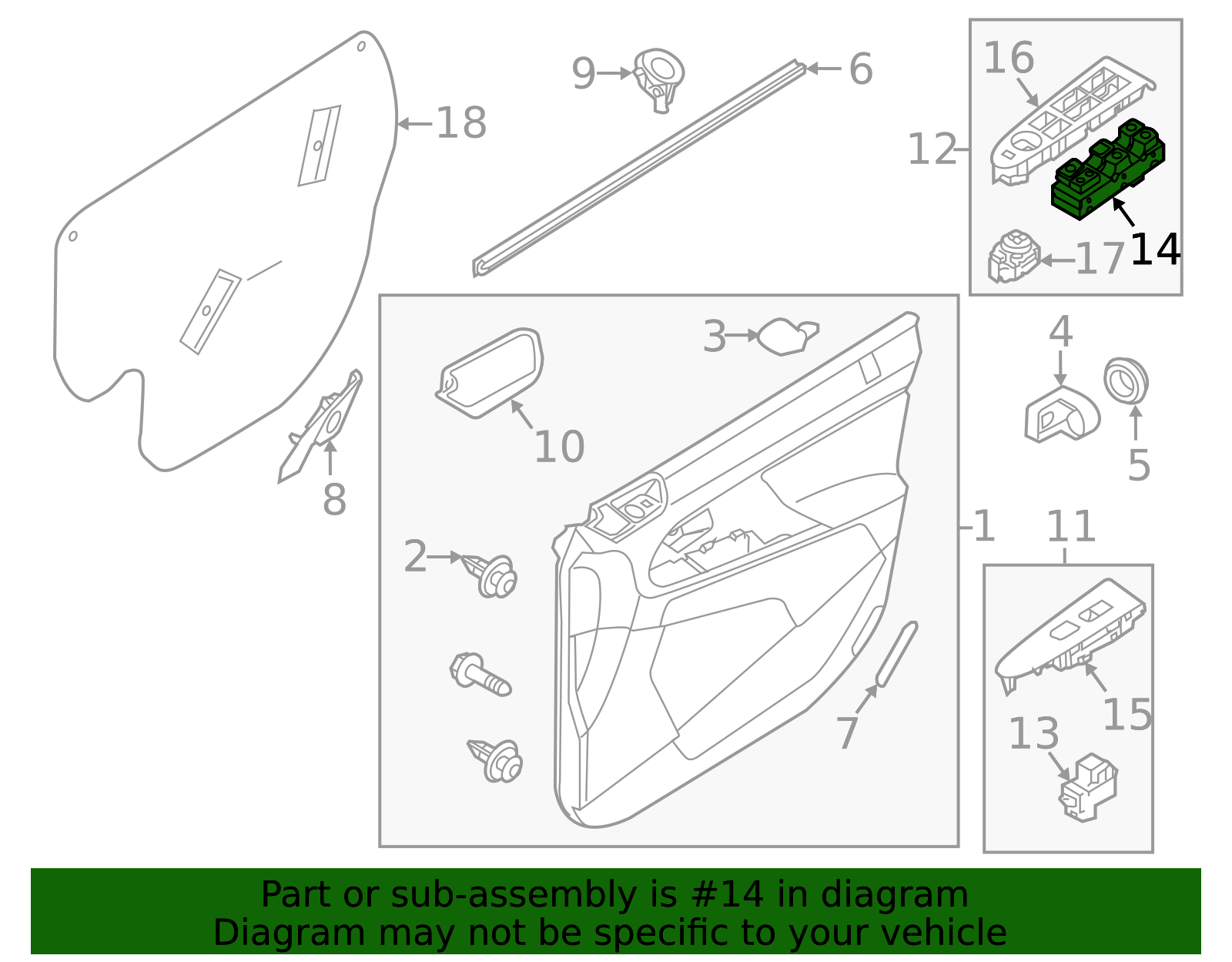 2011-2016 Kia Sportage Window Switch 93571-3W300 | Kia Parts Online