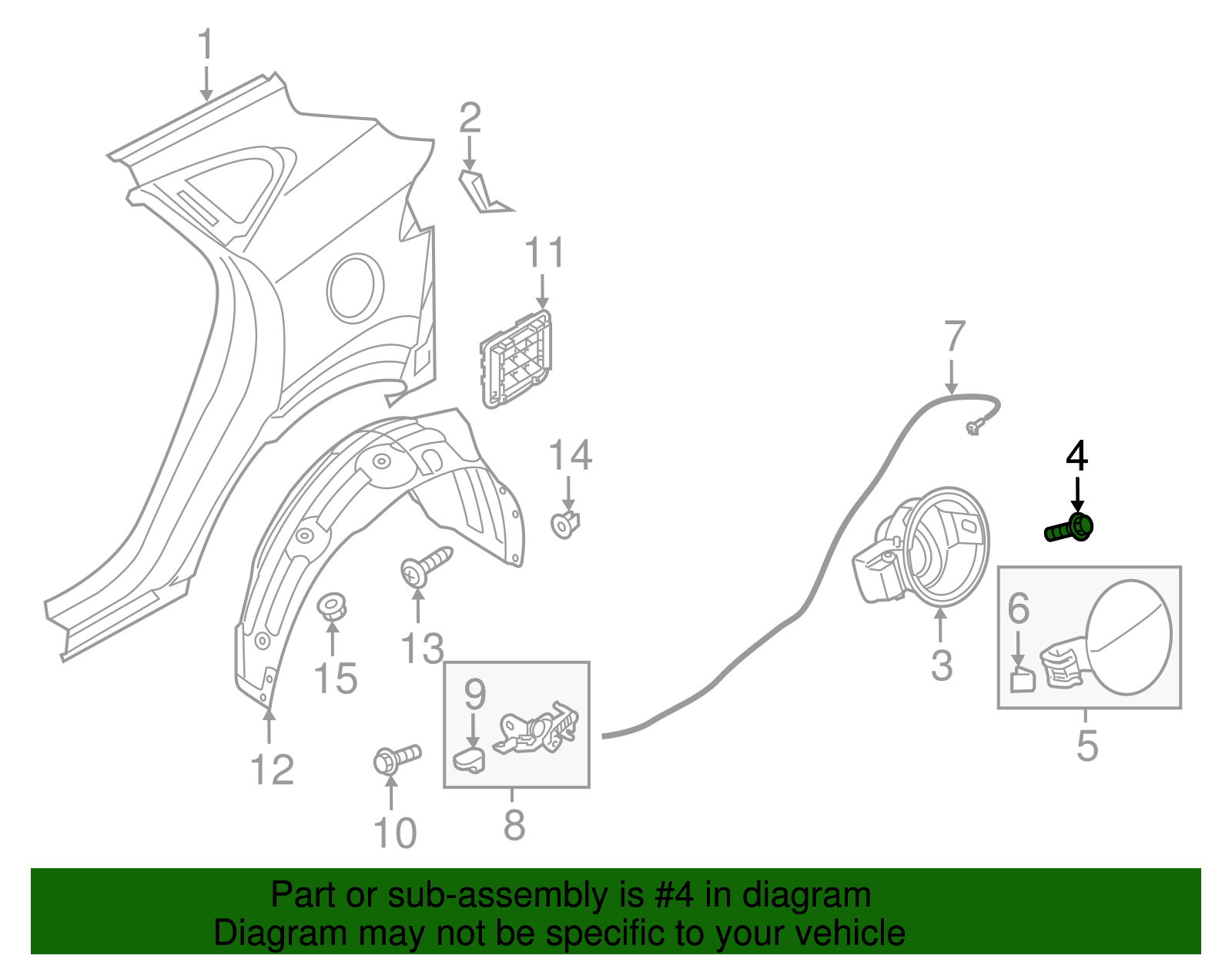 12431-06167-K - Fuel Pocket Screw 2019-2021 Hyundai Tucson | Hyundai ...