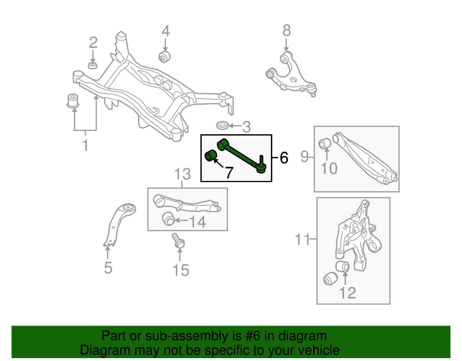 2008-2025 Subaru Lateral Arm 20250FG021 | Subaru Parts Store