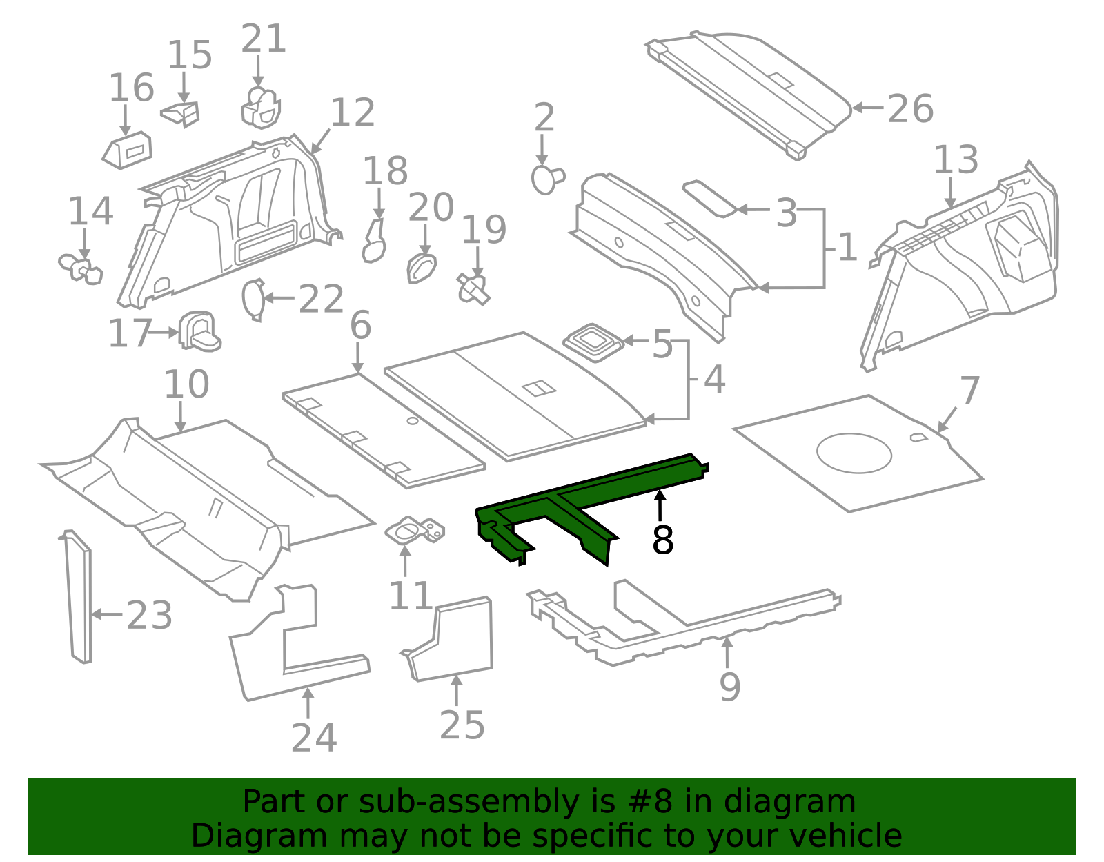 1K9-864-512-82V - High-Quality Trunk Floor Storage Box for AutoNation Parts