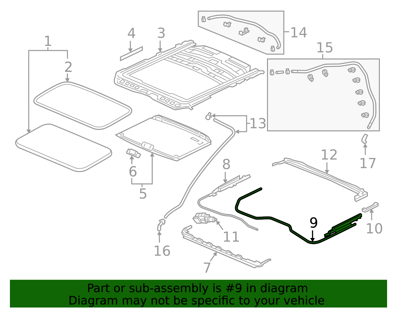 70305-T2F-A01 - High-Quality Sunroof Cable for 2019-2022 Honda ...