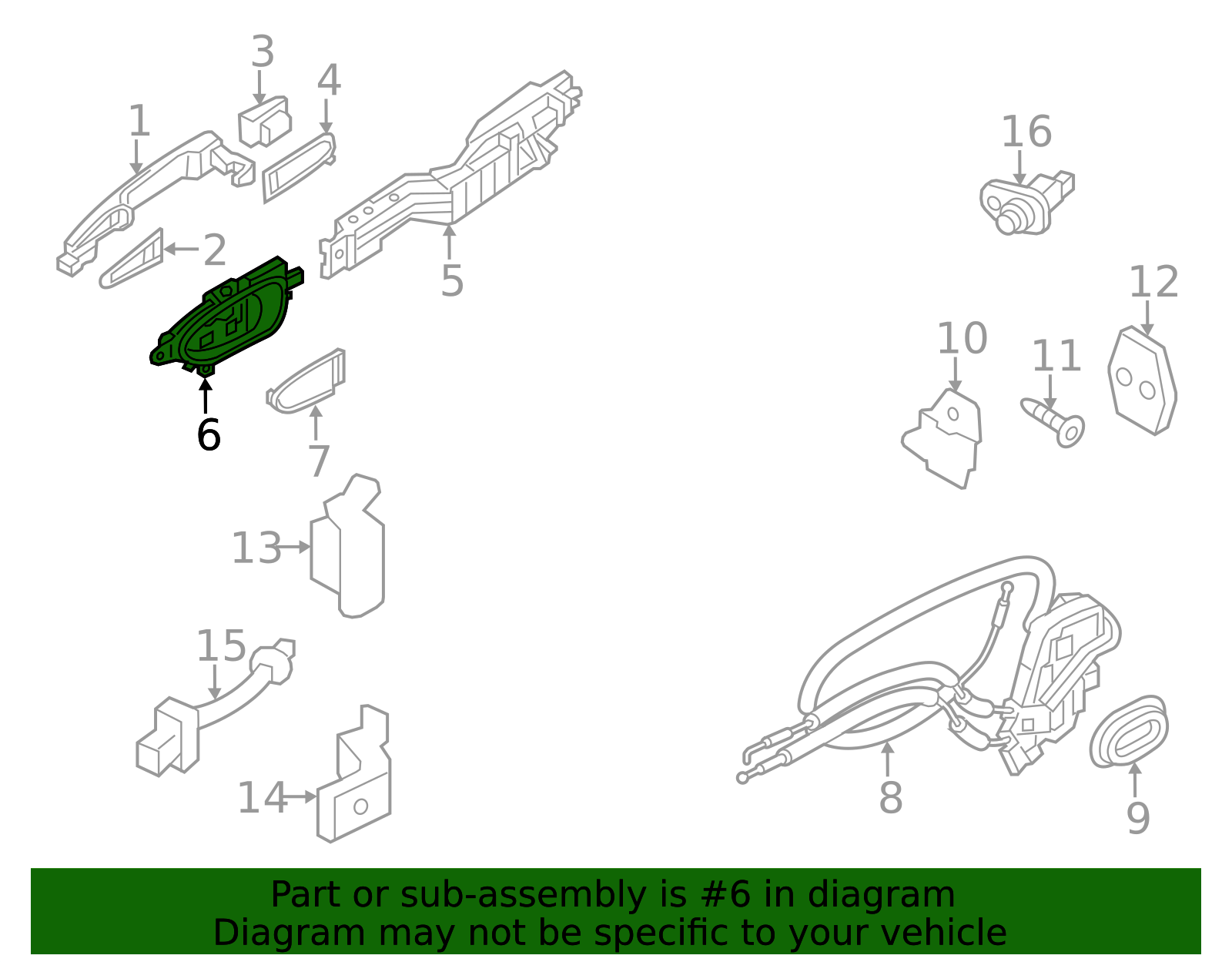 80671-1LA2A - Handle, Inside 2019-2022 Nissan Armada | Find Vintage Parts