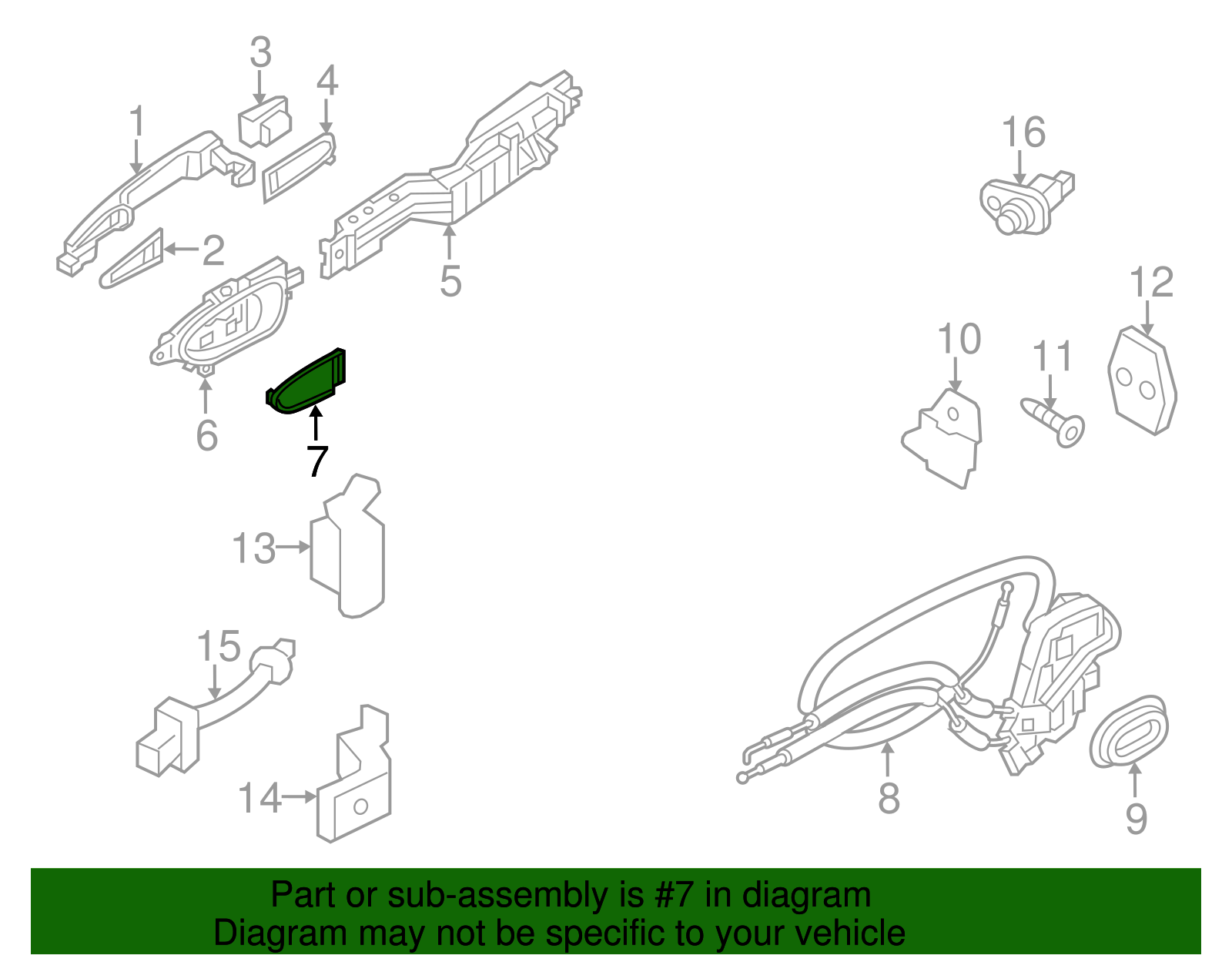 2019-2022 Nissan Armada Handle, Inside Cap 80943-1LA1A | Sullivan ...