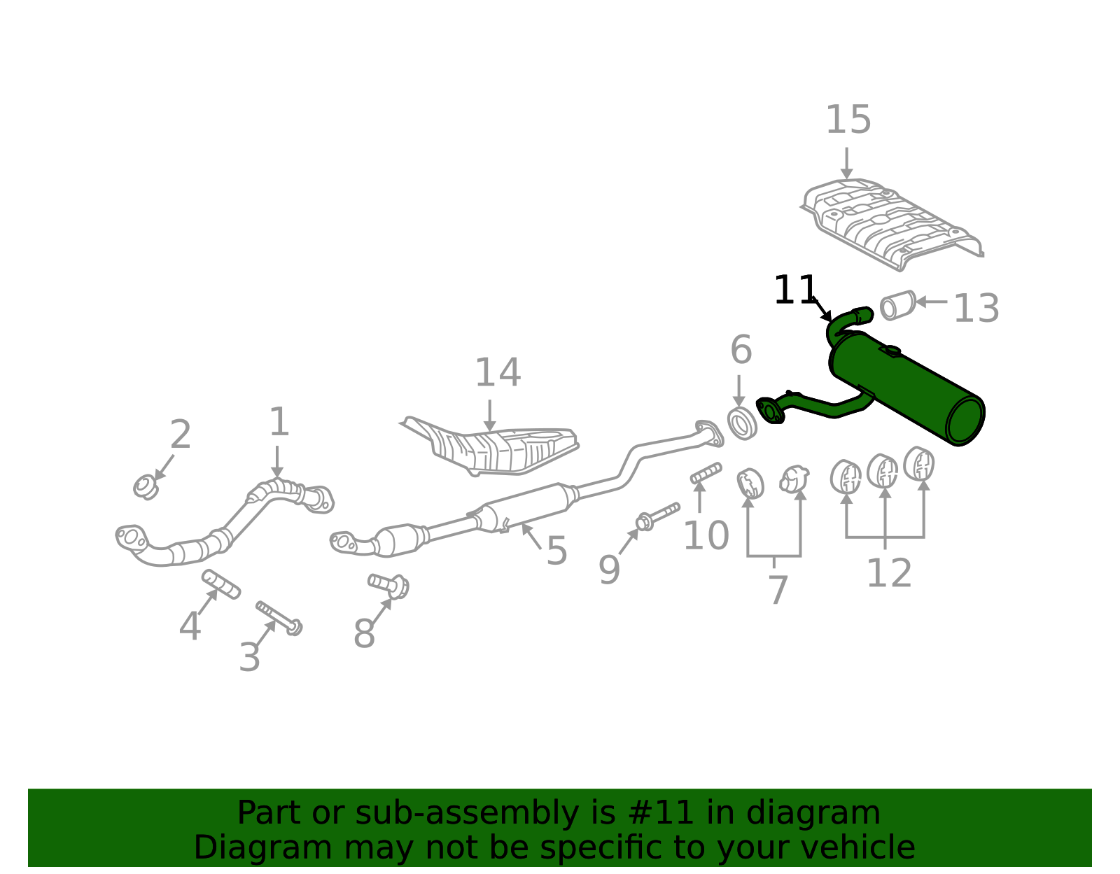 2005-2010 Scion tC Exhaust Muffler 17430-28611 | Toyota Parts Center